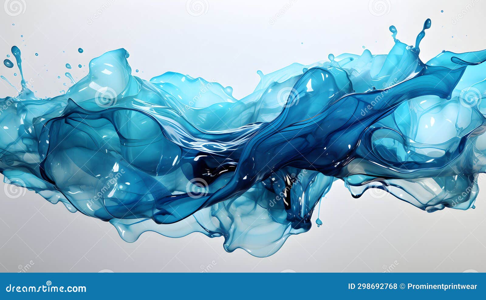 Light Blue Stroke of Paint Texture Isolated on White Background Stock ...