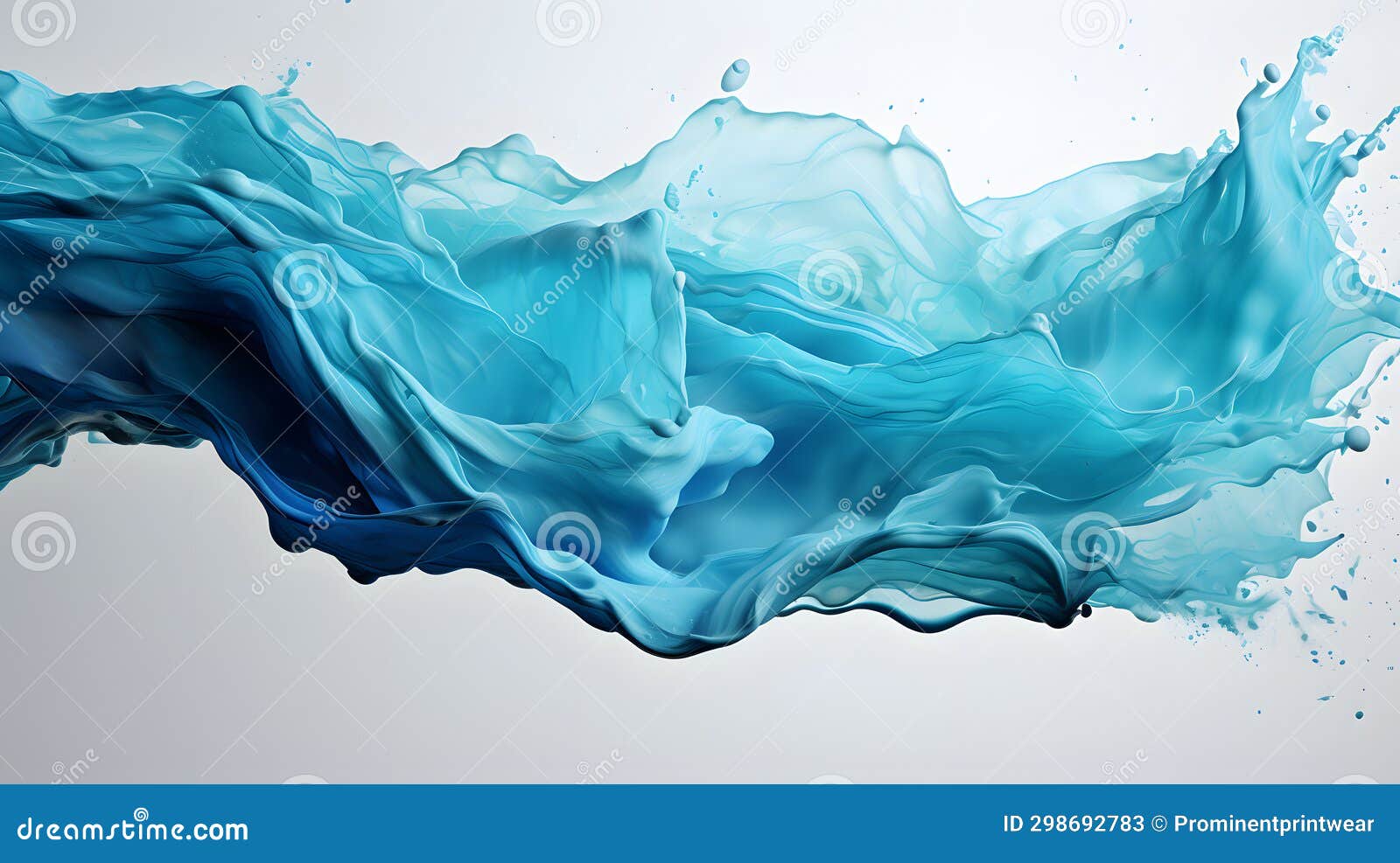 Light Blue Stroke of Paint Texture Isolated on White Background Stock ...