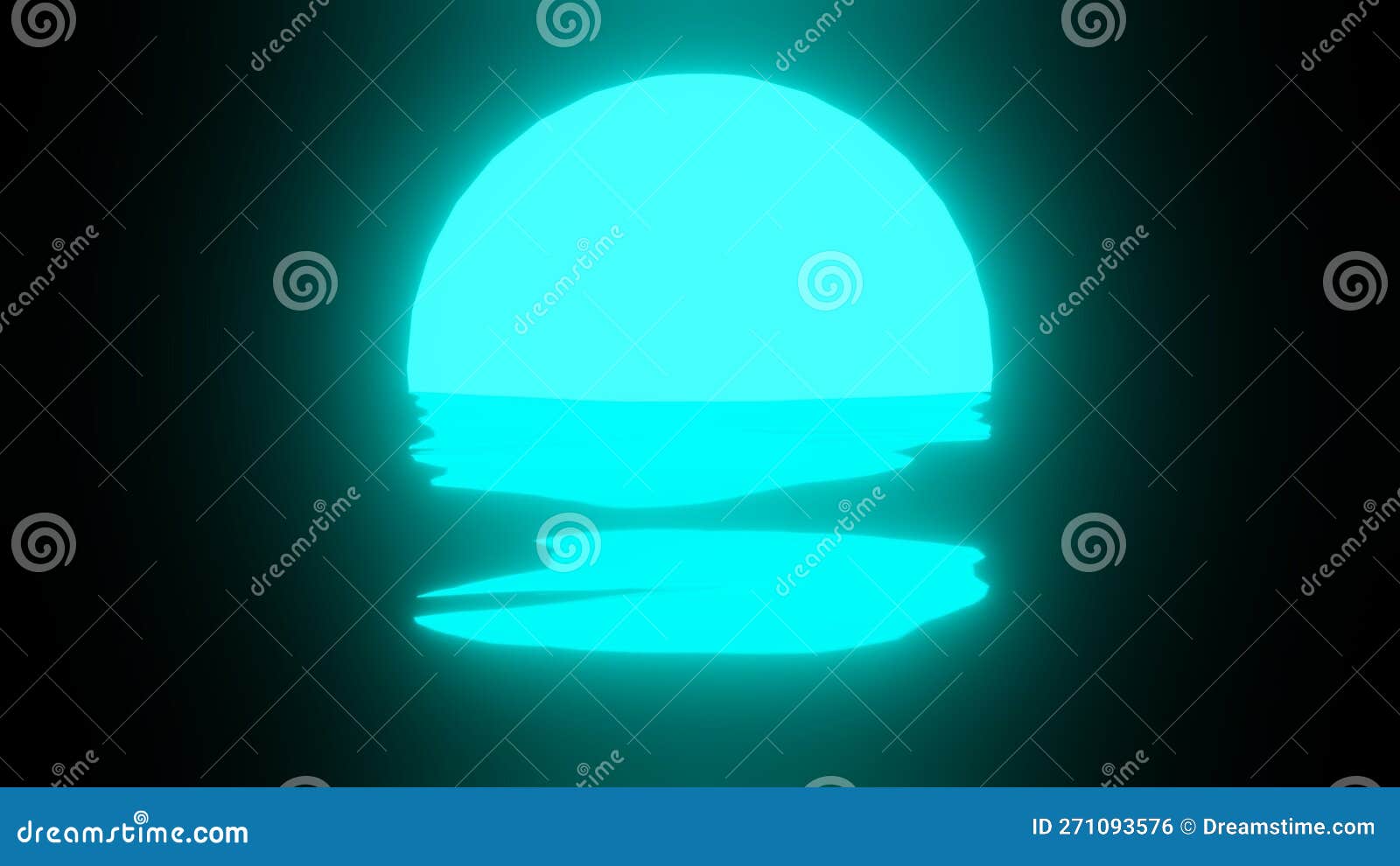 Light Blue Sunset or Moon Reflection in Water or the Ocean on Black ...