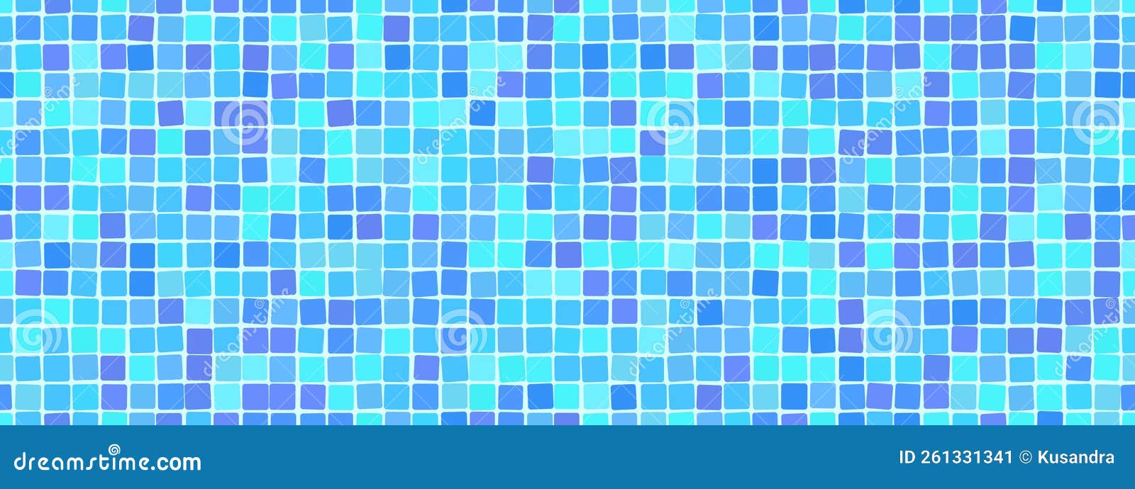 Light Blue Swimming Pool Mosaic Tile Seamless Pattern Stock Vector ...