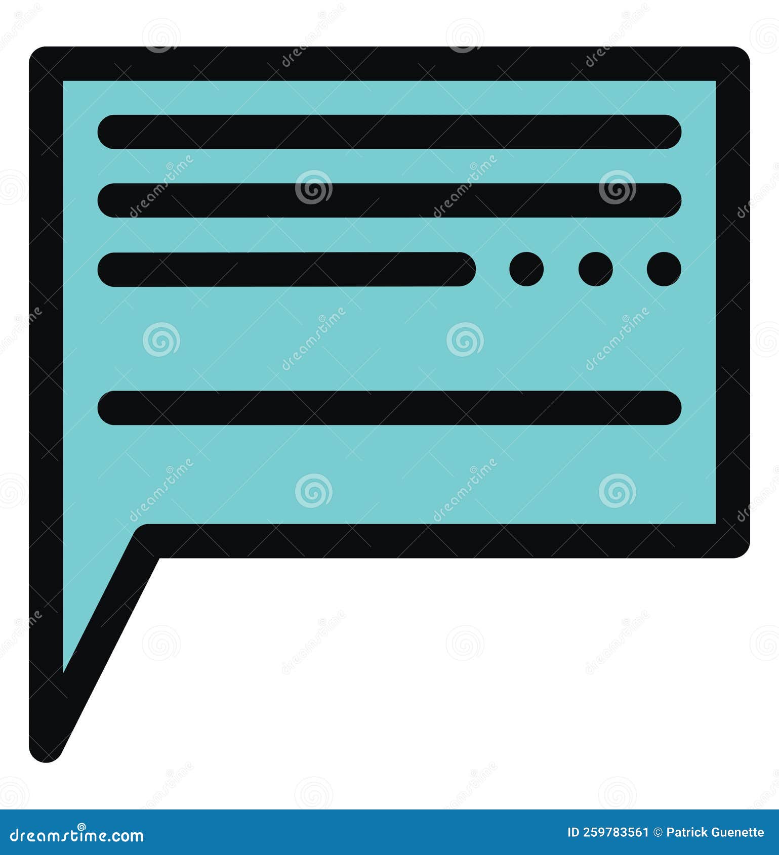 Light Blue Text Notification, Icon Stock Vector - Illustration of ...