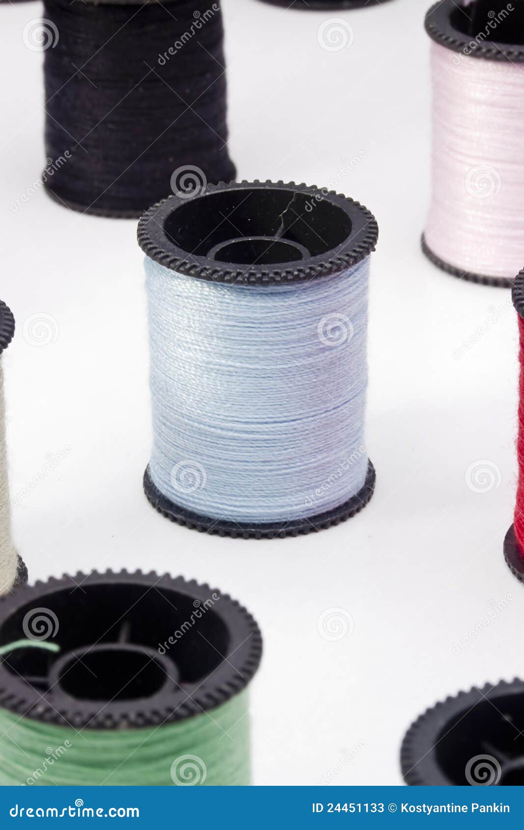 Light Blue Thread stock image. Image of closeup, craft - 24451133