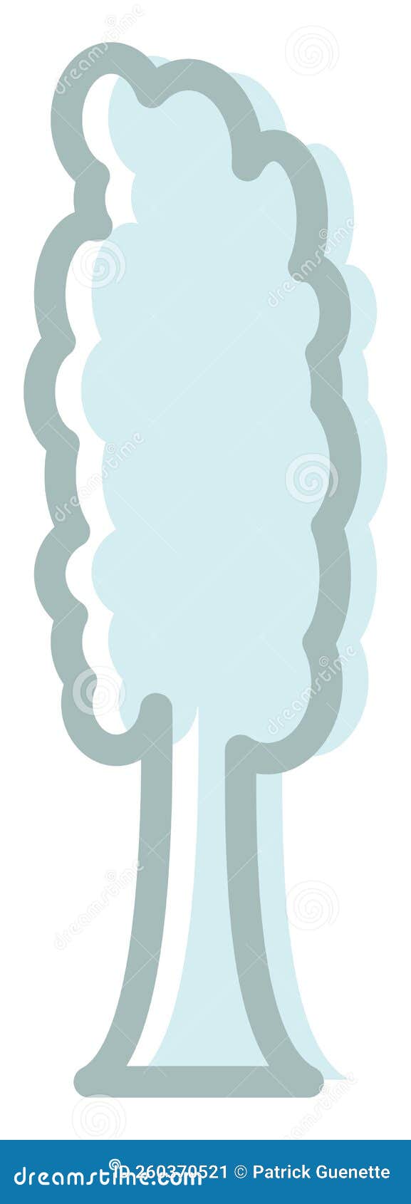 Light blue tree, icon stock vector. Illustration of card - 260370521