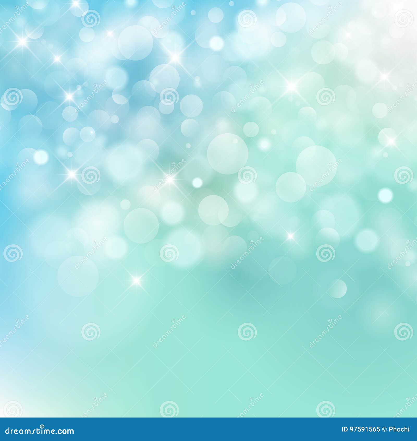 Light Blue Vector Bokeh Background Made from White Lights Stock Vector ...