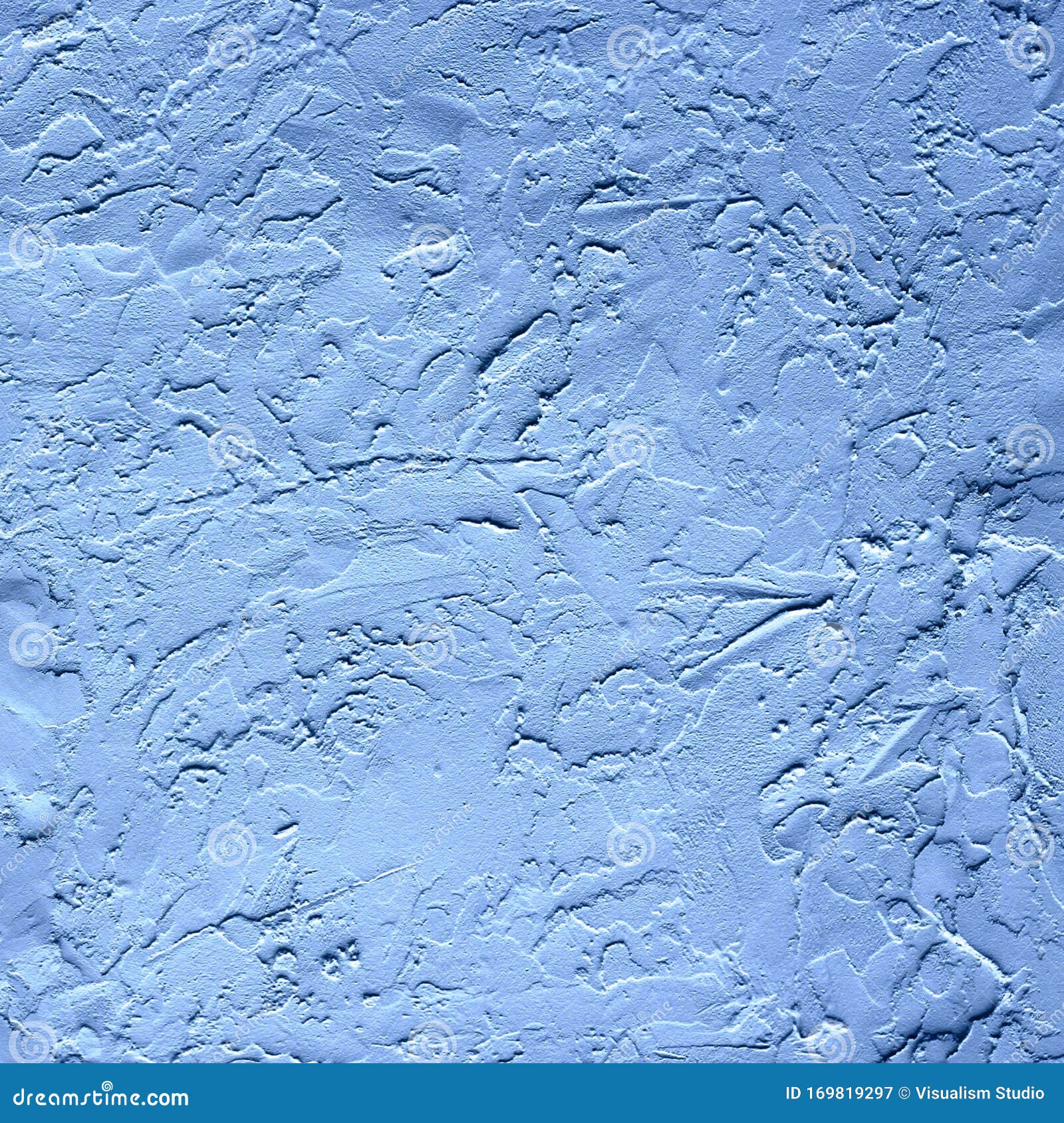 The Light Blue Wall Texture Covered with Decorative Plaster ...