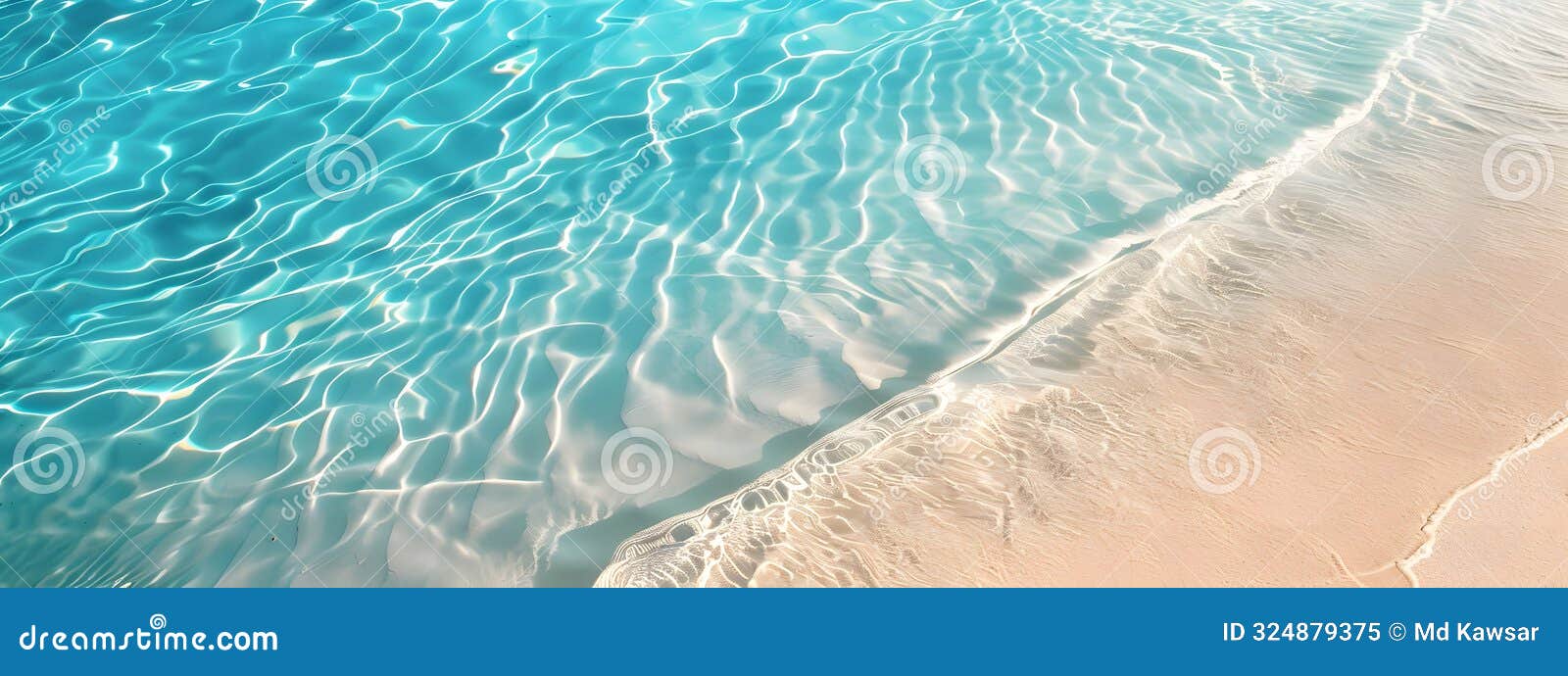 Light Blue Water Texture with Sandy Beach Background Banner Stock ...