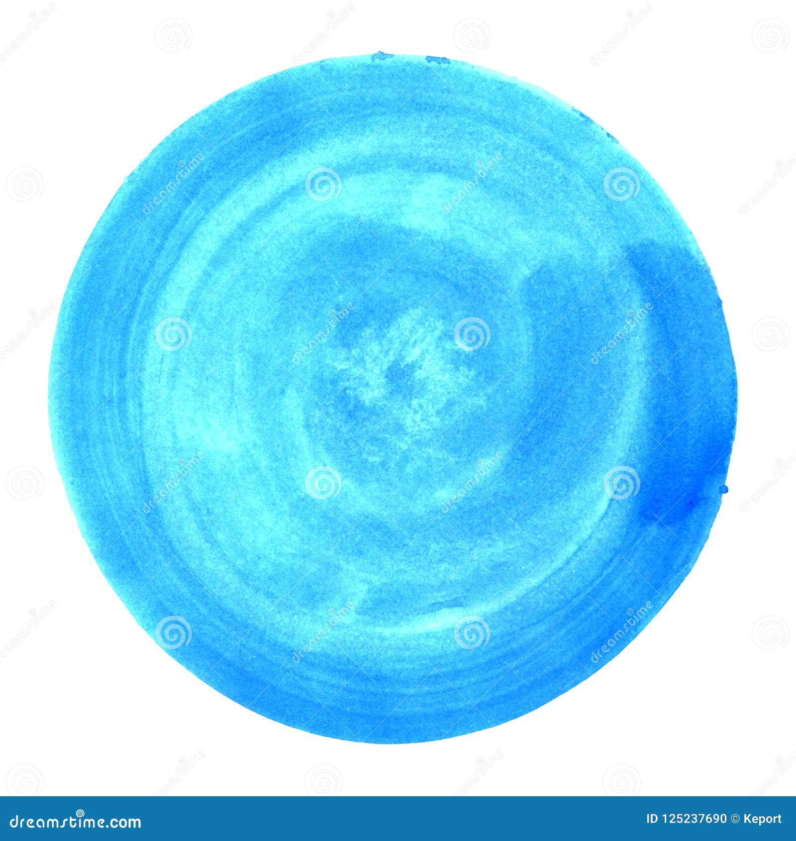 Light Blue Watercolor Circle Stock Illustration - Illustration of paint ...