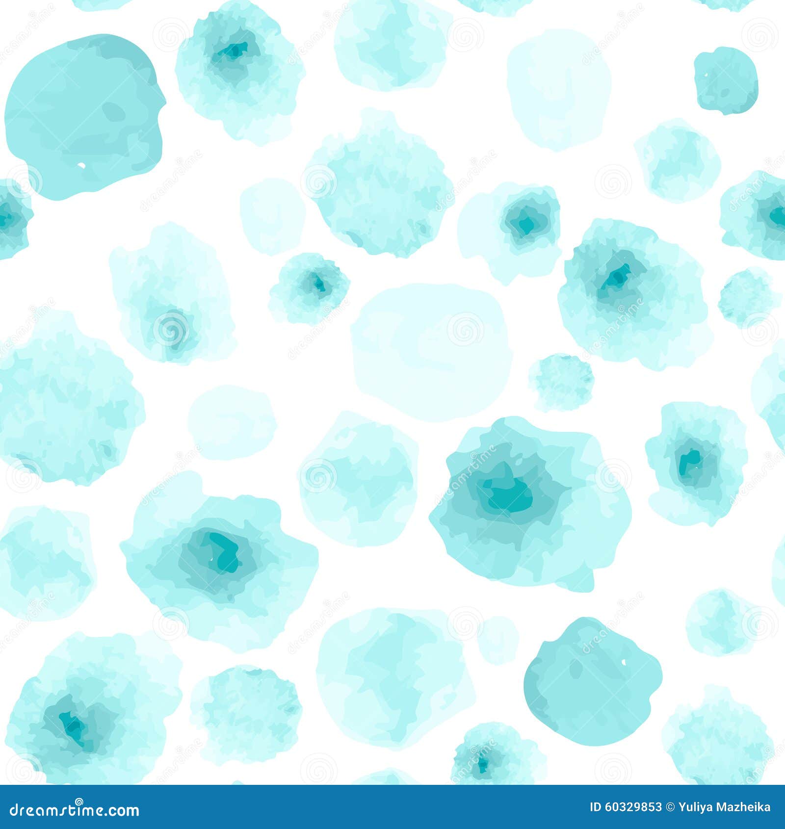 Light Blue Watercolor Spots Pattern Stock Vector - Illustration of ...