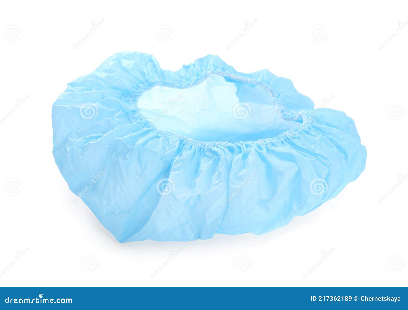 Light Blue Waterproof Shower Cap Isolated on White Stock Image - Image ...
