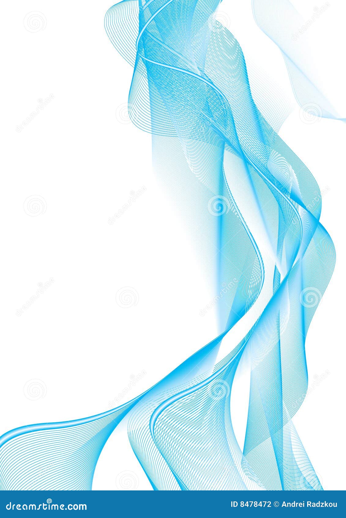 Light blue wave stock vector. Illustration of motion, technology - 8478472