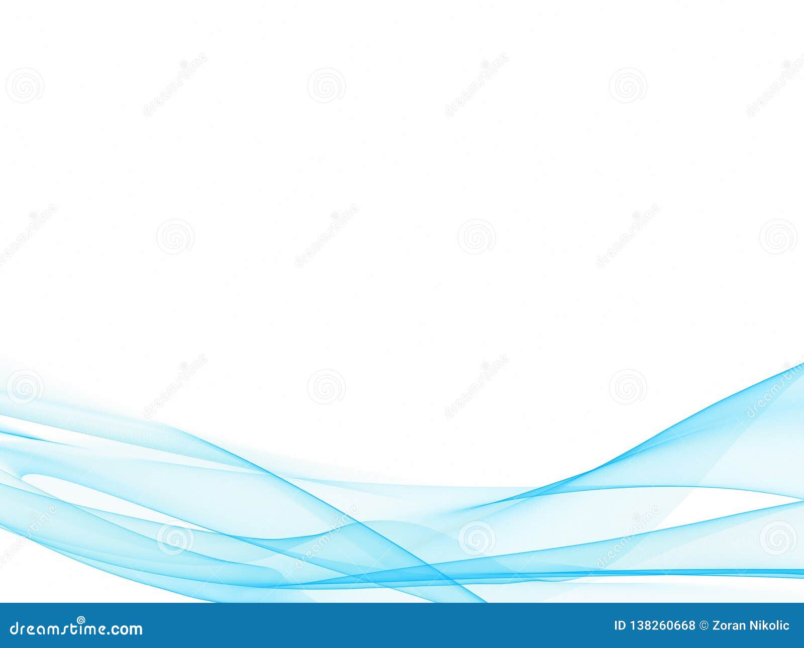 Light Blue Waves on the Bottom on the Green Background Stock ...