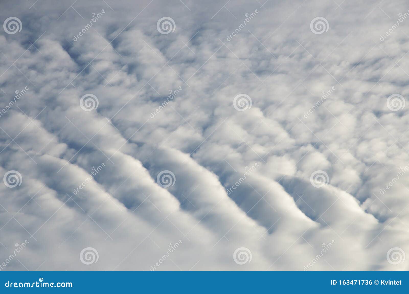 Light Blue Wavy Surface of the Clouds. Stock Photo - Image of august ...