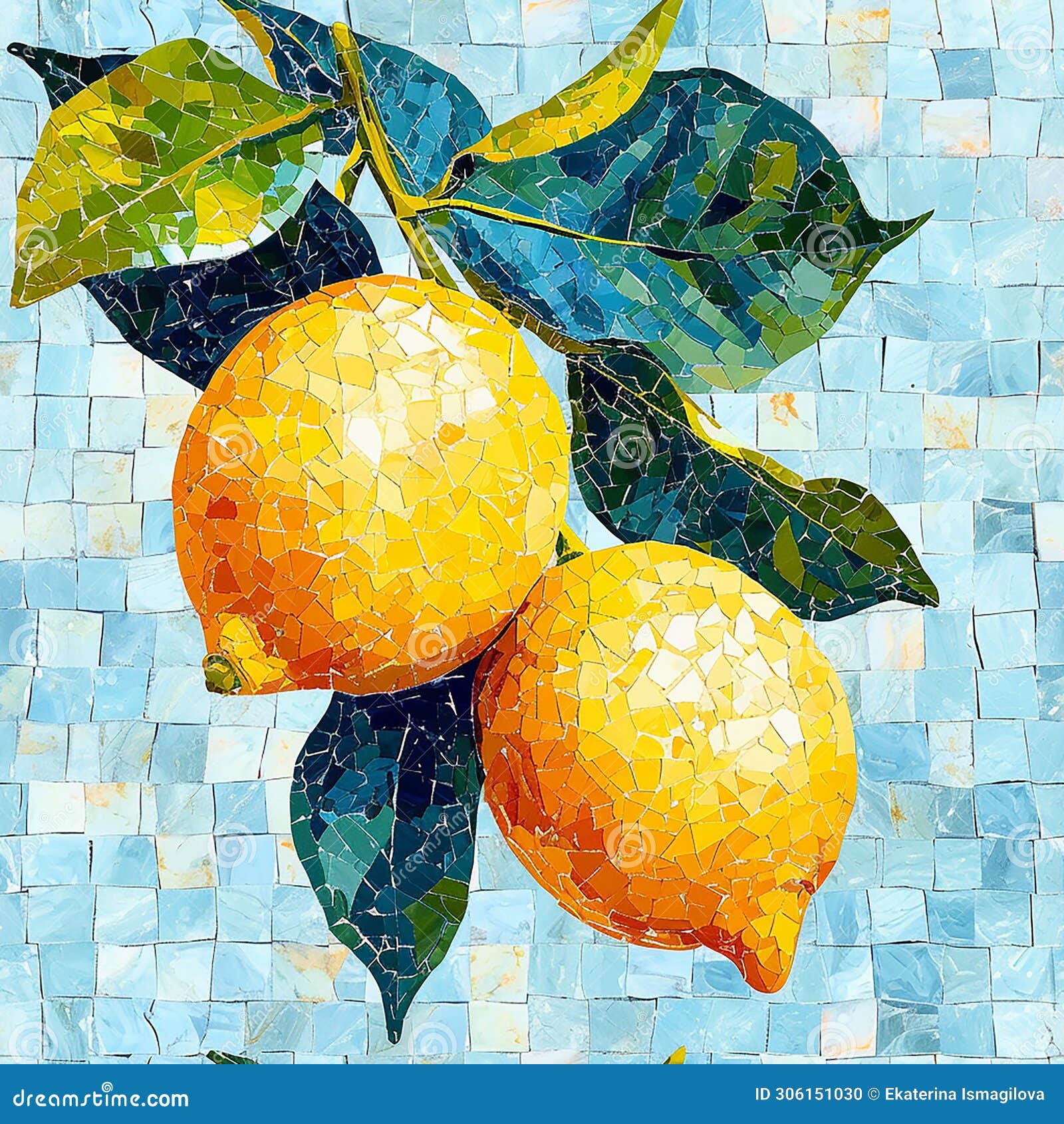 Light Blue and White Italian-style Roman Mosaic Tile Pattern Background ...