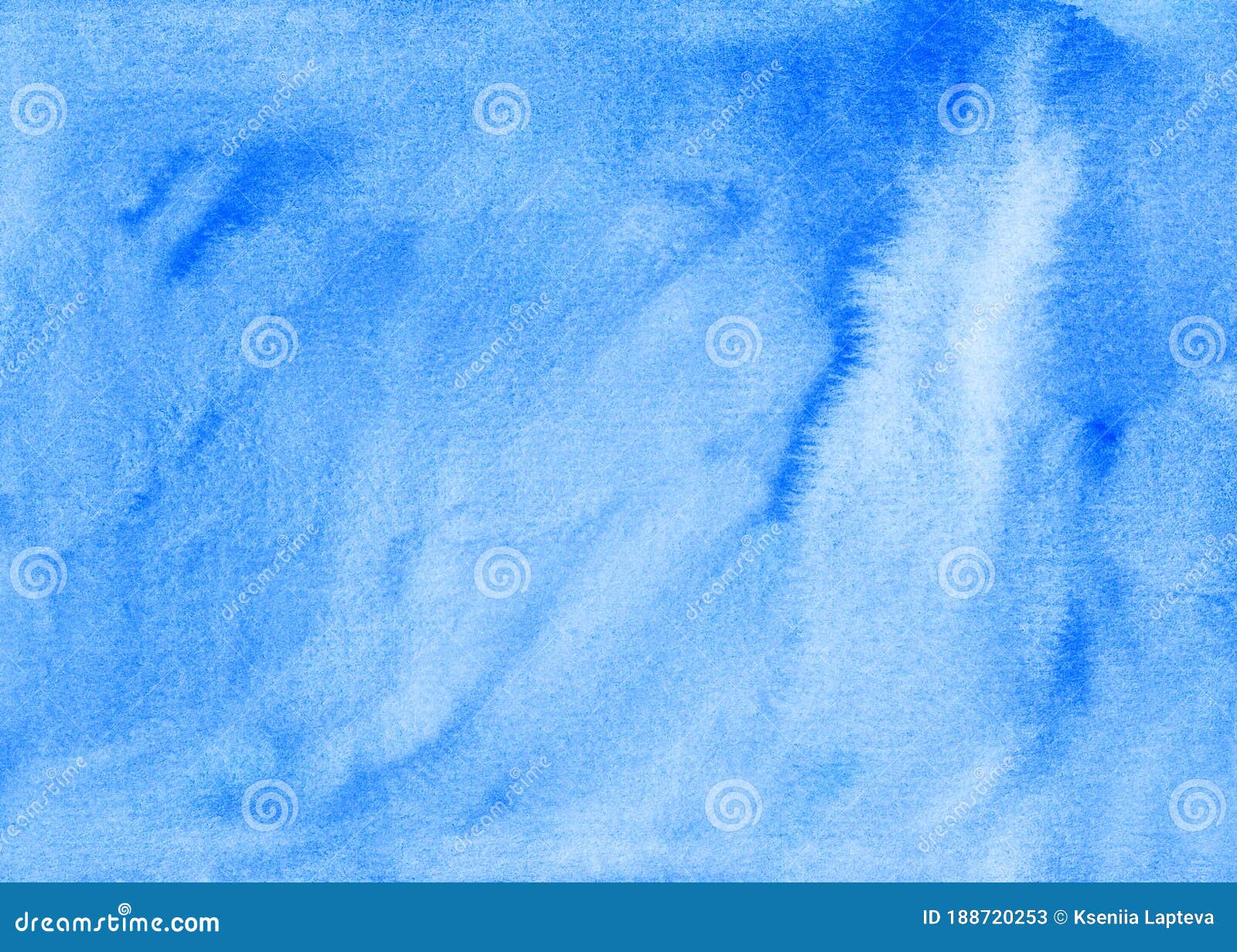 Light Blue and White Watery Background. Watercolor Abstract Bright Blue ...