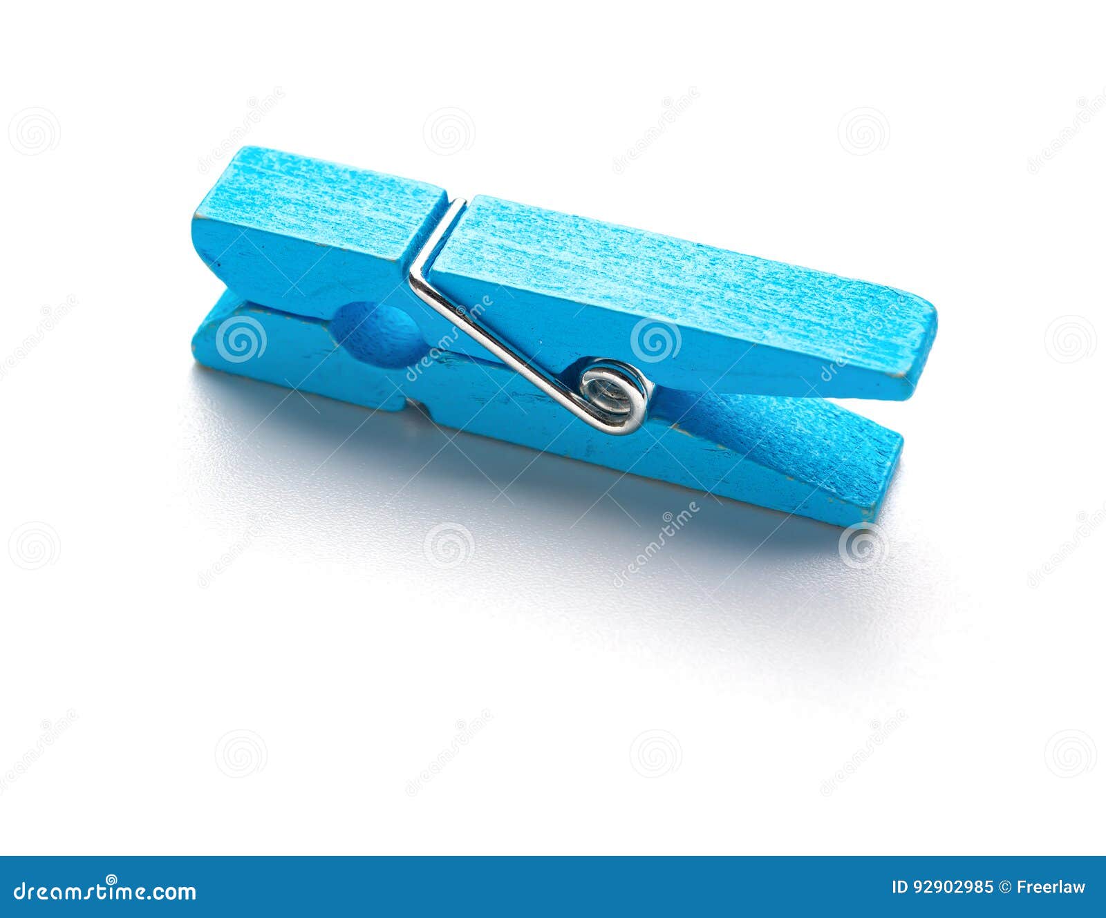 Light Blue Wooden Clothespin on White Stock Image - Image of light ...