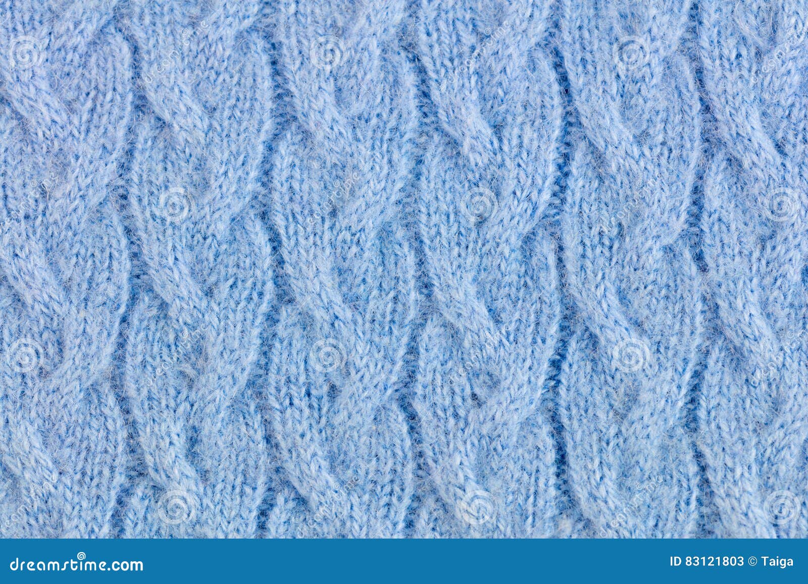 Light Blue Woolen Knitted Ornamented Fabric Background Stock Image ...