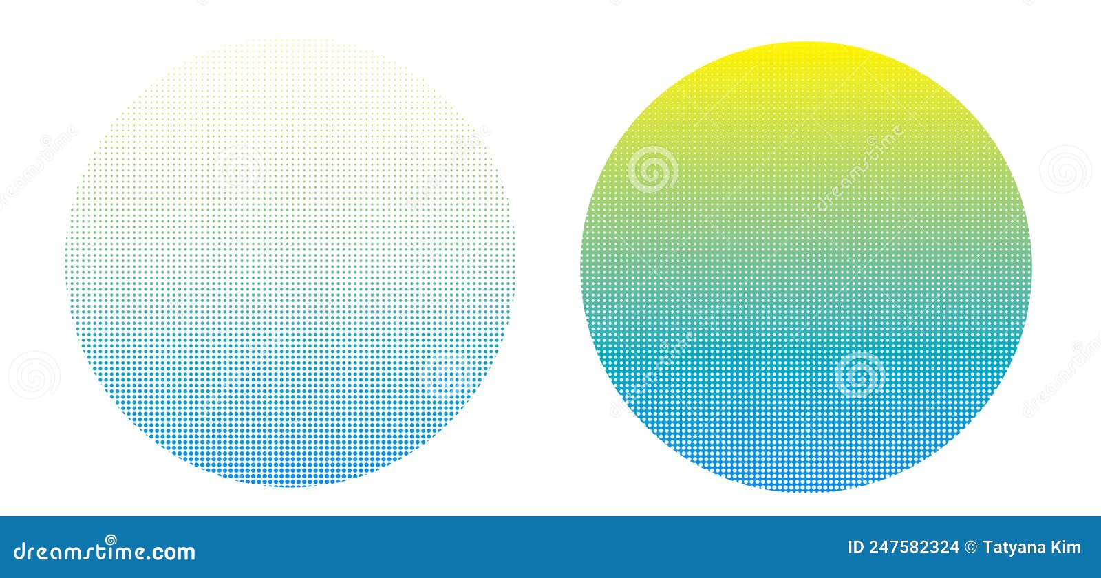 Light Blue, Yellow Vector Circle Background. Illustration in Halftone ...