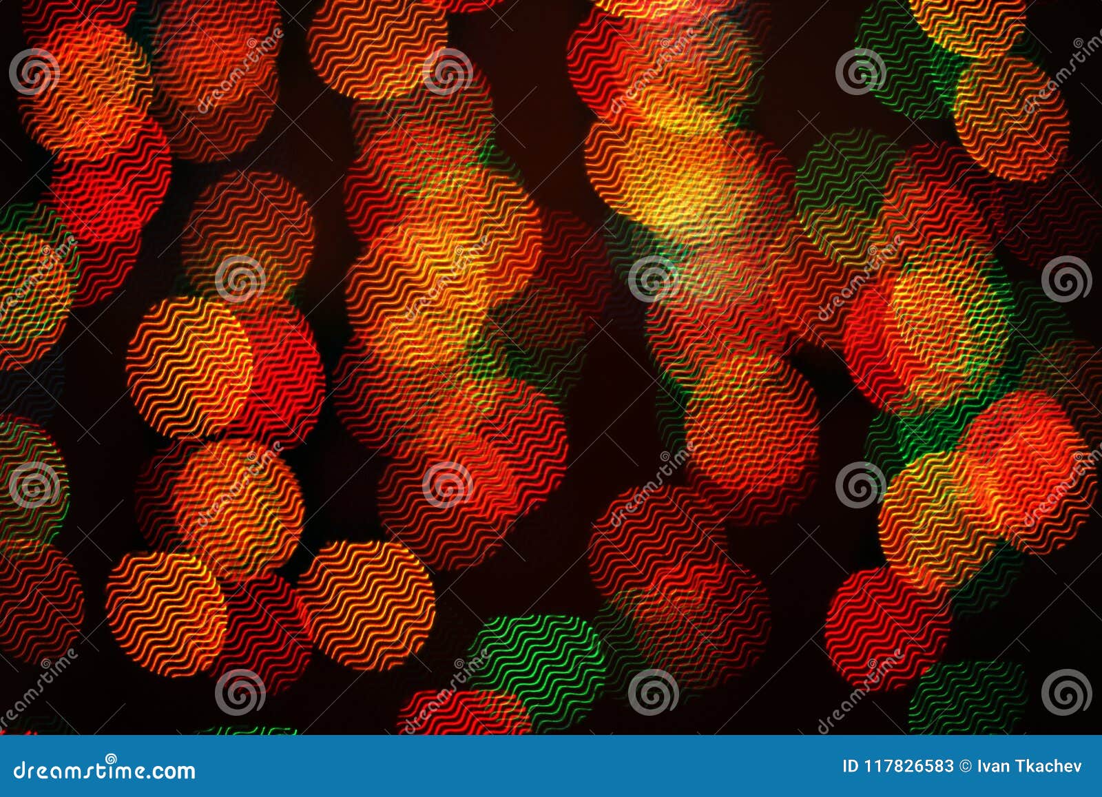 A Light Bokeh Pattern of Geometric Elements on a Dark Background Stock ...