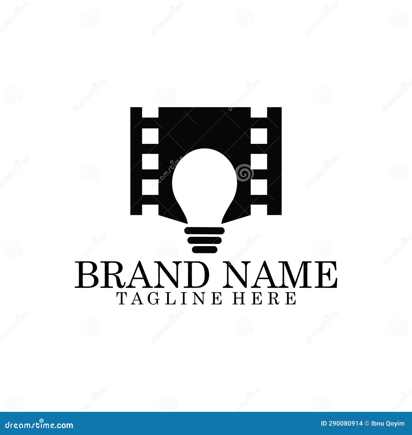 Light Bold Film Entertaiment Logo Design Vector Stock Illustration ...