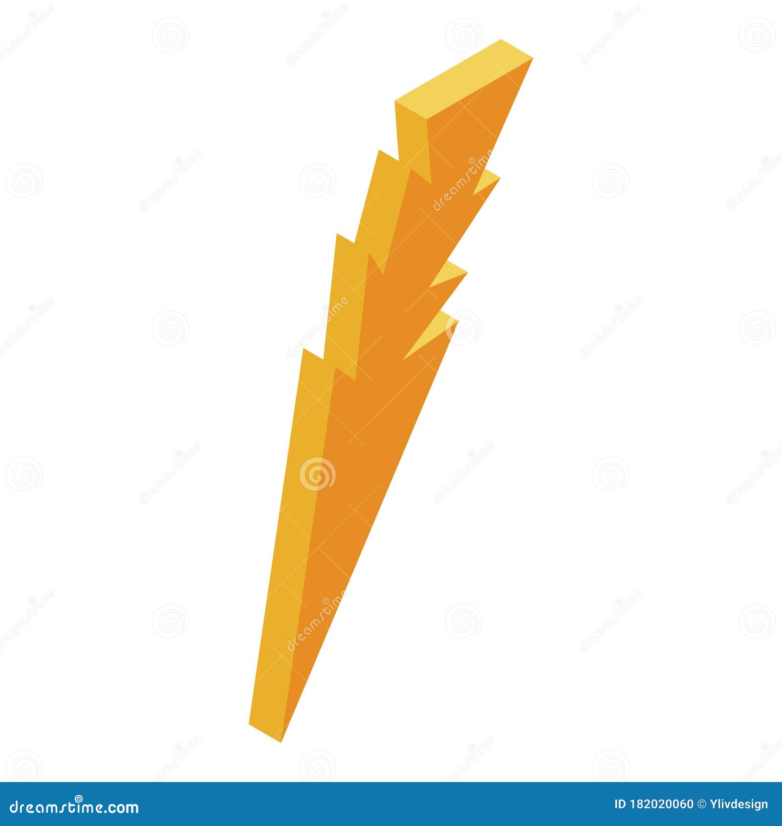 Light Bolt Icon, Isometric Style Stock Vector - Illustration of action ...
