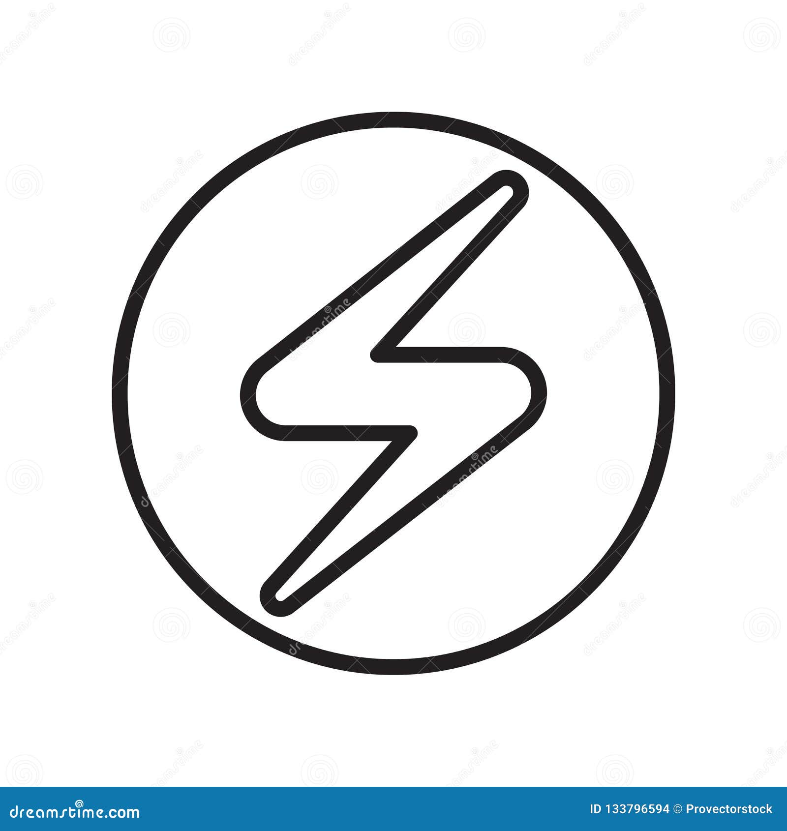 Light Bolt Icon Vector Isolated on White Background, Light Bolt Stock ...