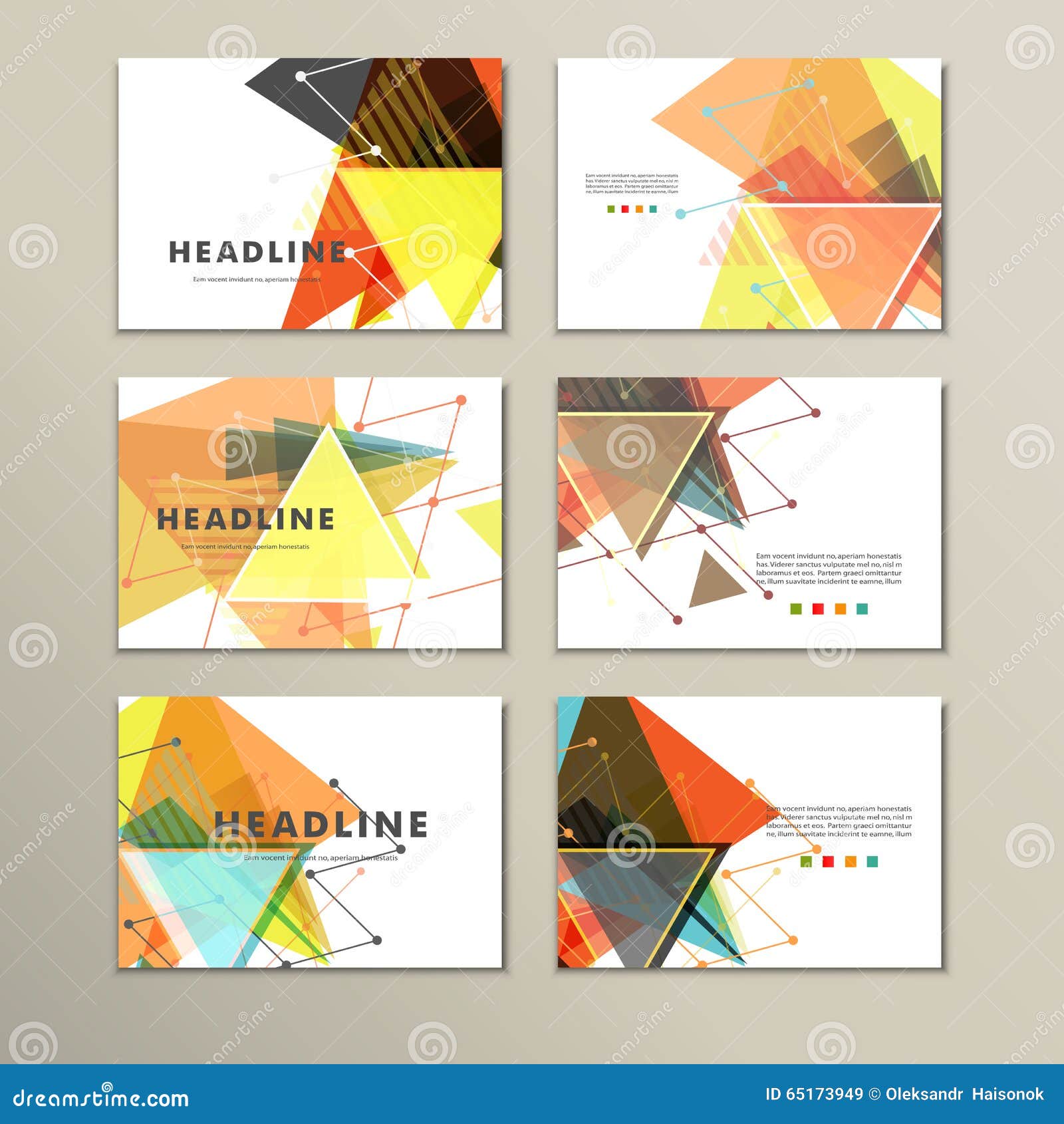 Light Book Cover. Abstract Vector Composition of Triangles for Printing ...