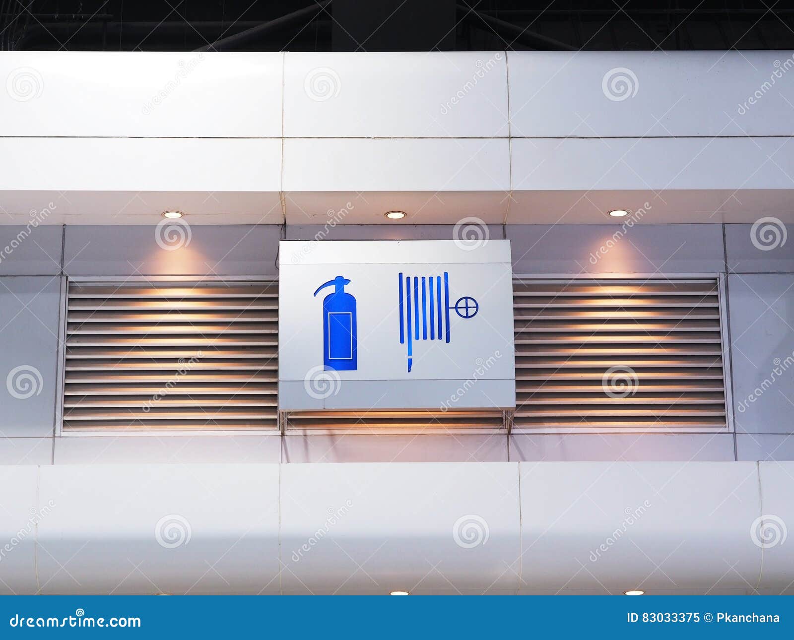 Light Box of Fire Extinguisher and Hose Sign Stock Image - Image of ...