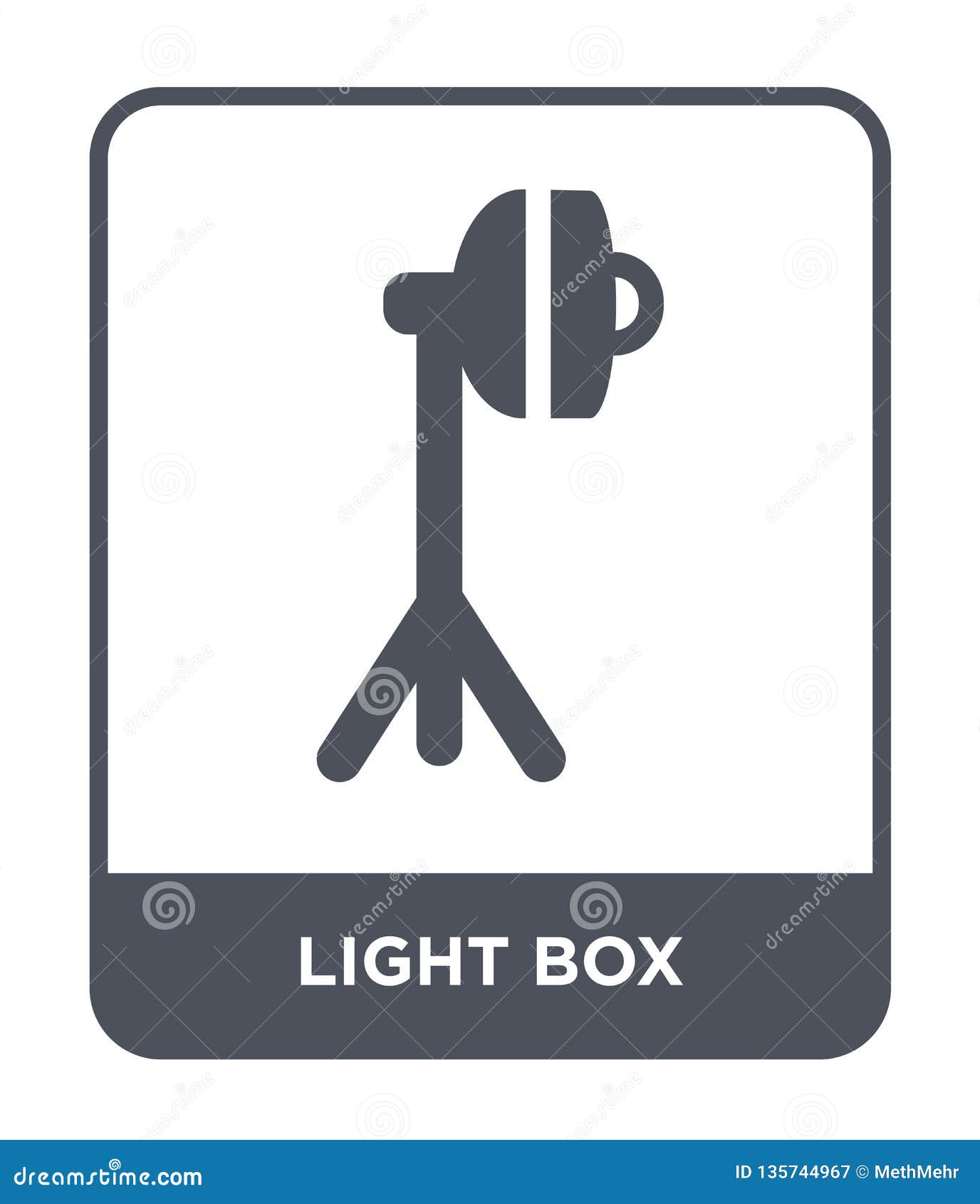 Light Box Icon in Trendy Design Style. Light Box Icon Isolated on White ...