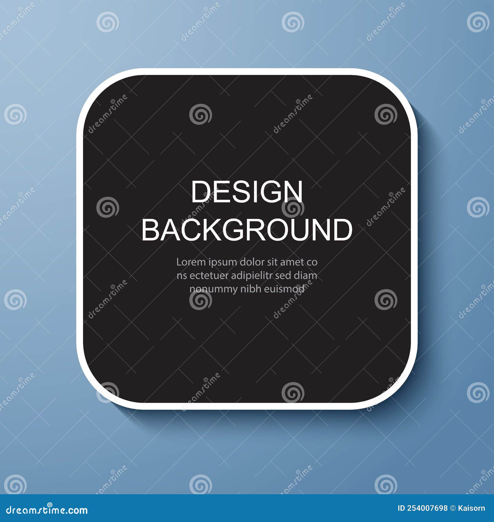 Light Box Square Sign Display Template on Blue Background Stock Vector ...