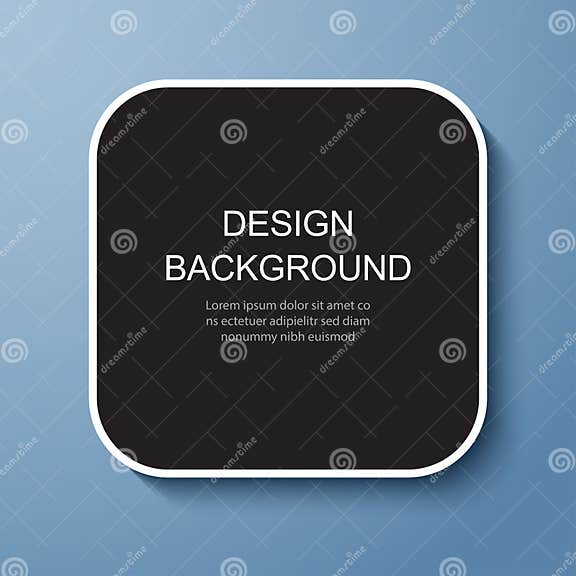 Light Box Square Sign Display Template on Blue Background Stock Vector ...