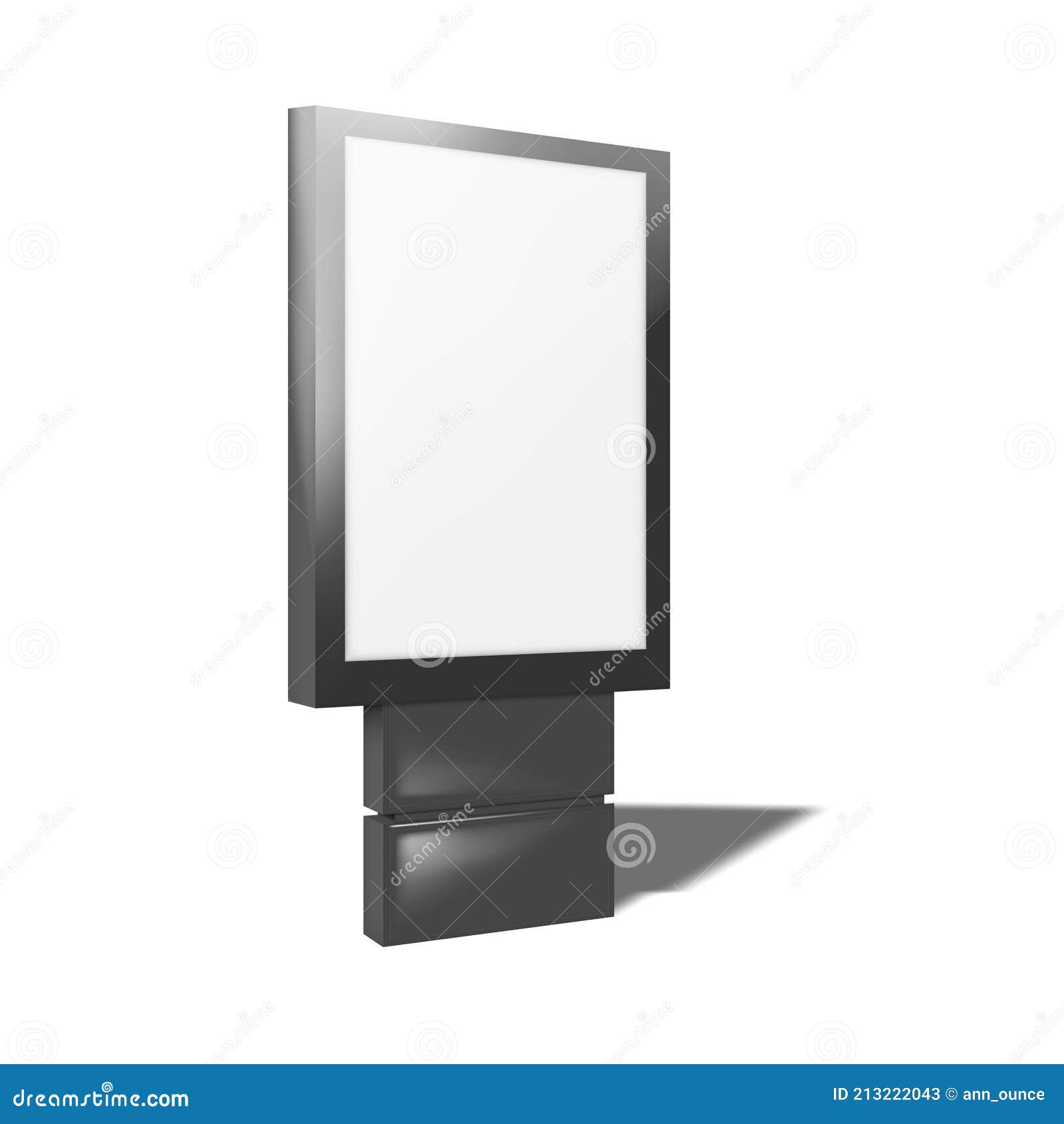 Light Box, Vector Mockup. Blank White Advertising Banner Stand ...