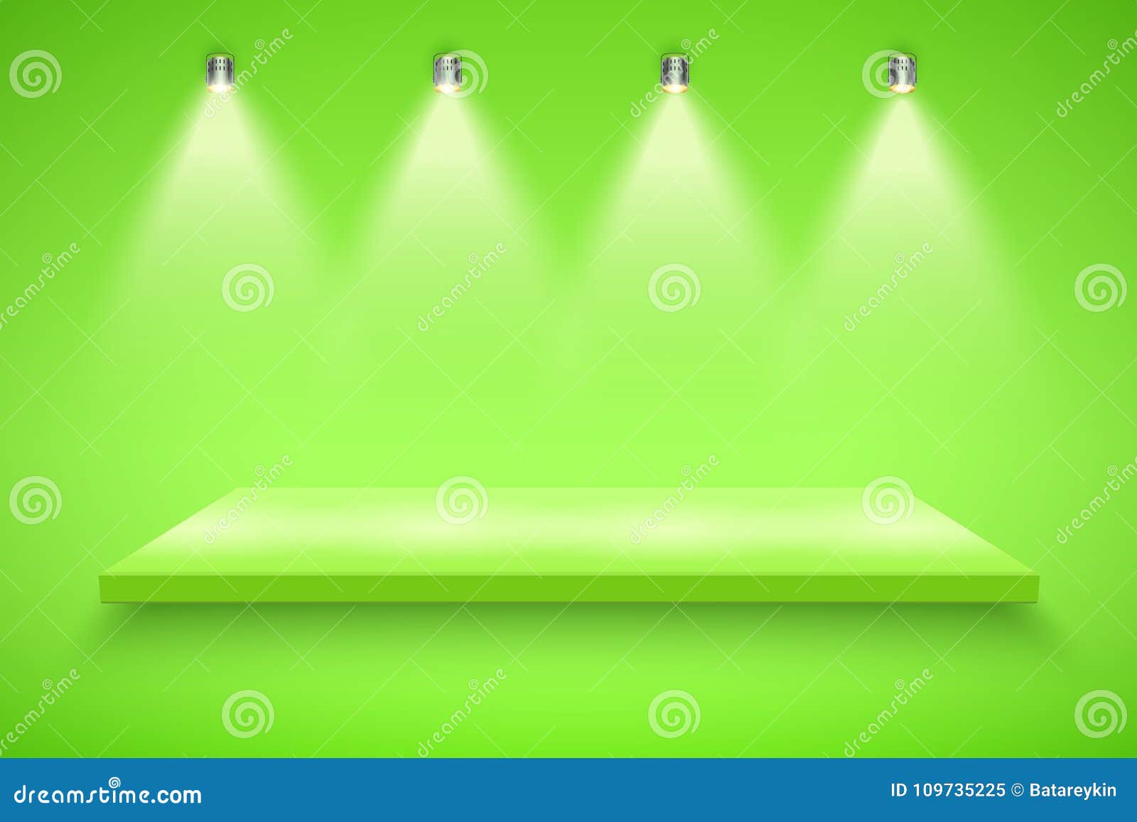 Yellow Presentation Platform Stock Vector - Illustration of lamp, empty ...