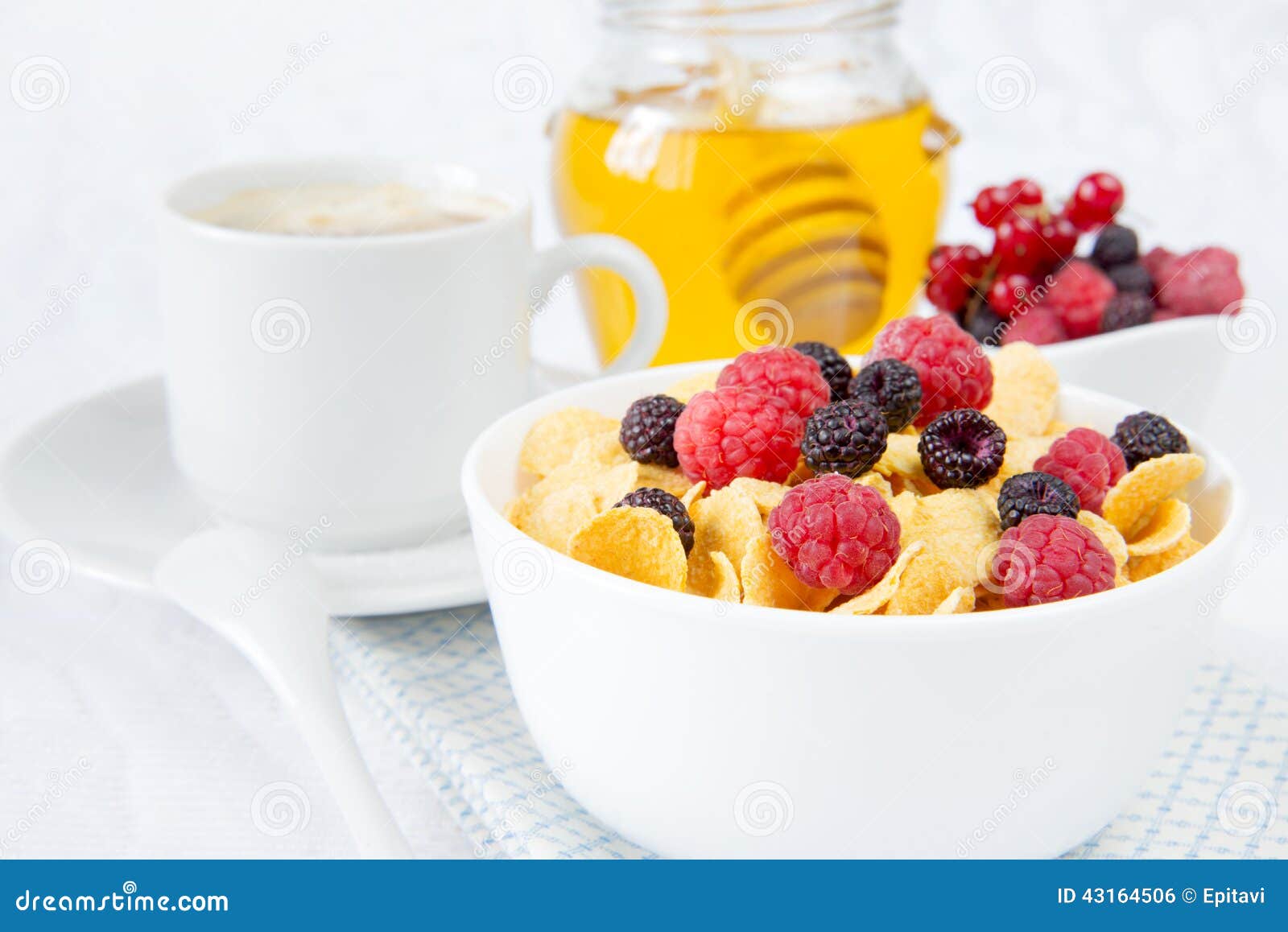 Light breakfast stock photo. Image of dessert, cereal - 43164506
