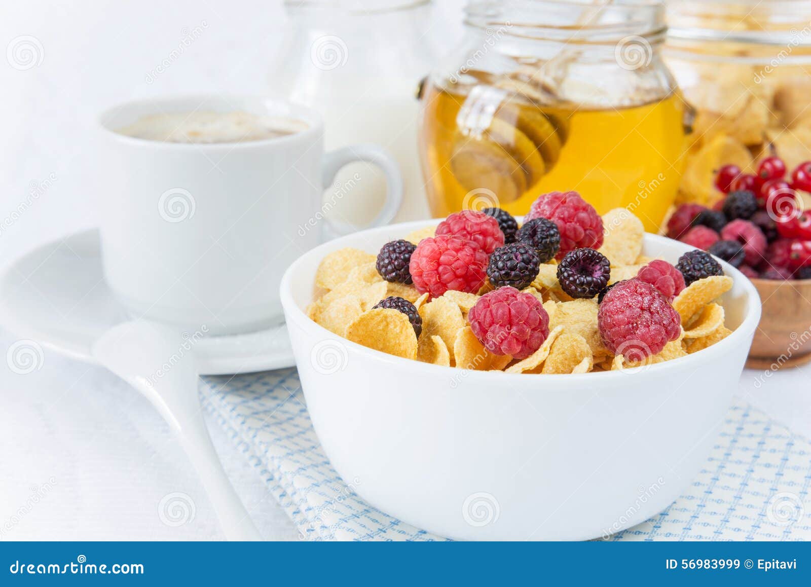 Light breakfast stock image. Image of eating, dried, cereal - 56983999