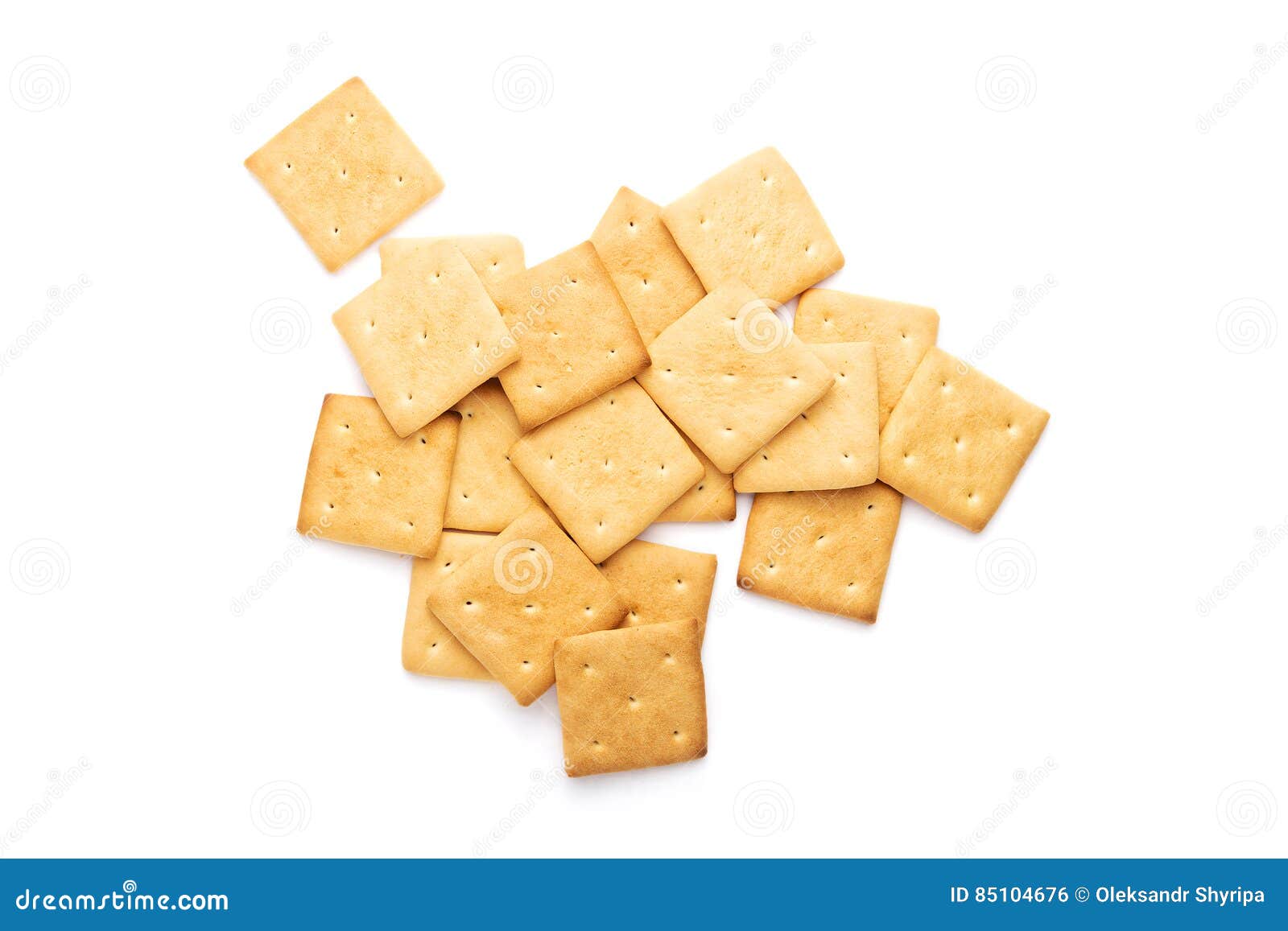 Light Breakfast, Crackers Isolated, Top View Stock Photo - Image of ...