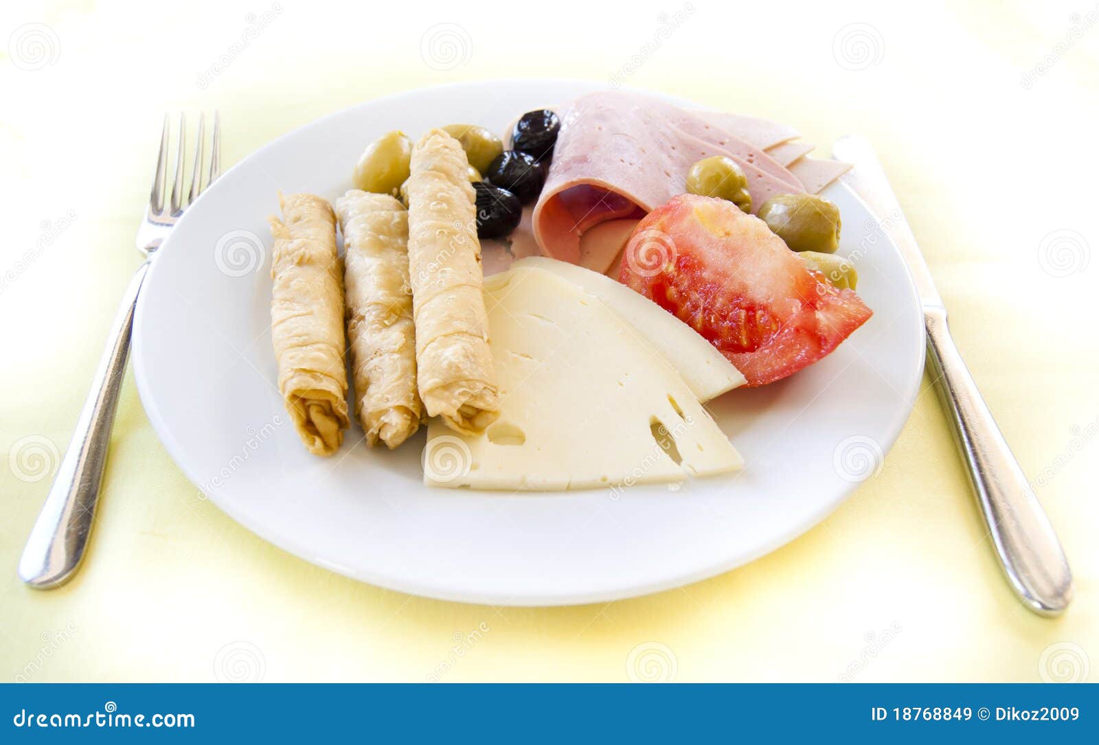 Light Breakfast in Mediterranean Resort Stock Image - Image of green ...