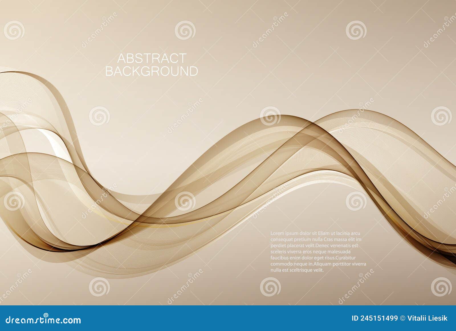 Light Brown Abstract Background. a Stream of Wavy Lines on a Light ... Light Brown Abstract Background. a Stream of Wavy Lines on a Light ...
