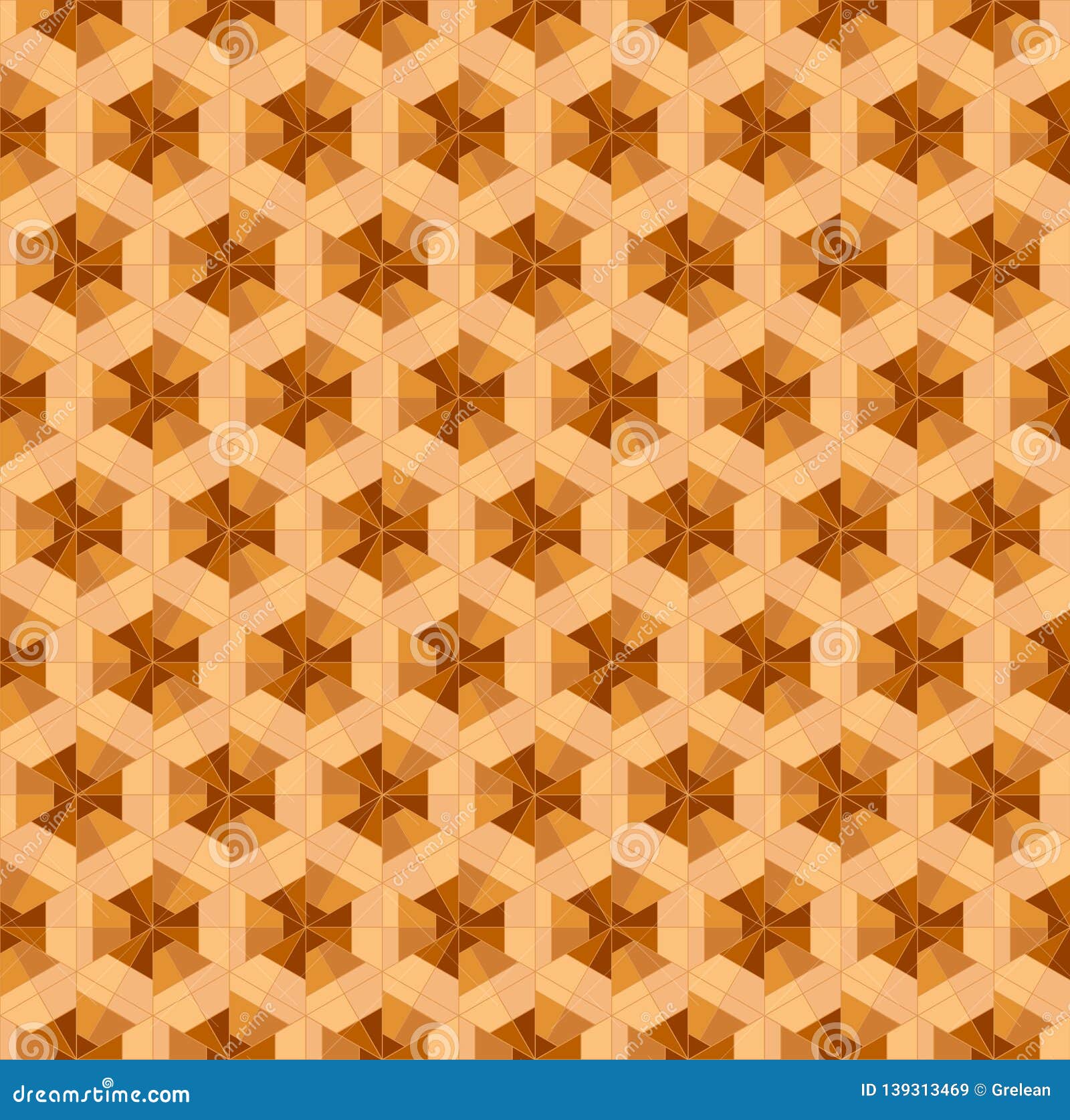 Light Brown Abstract Hexagonal Geometric Seamless Pattern Stock Vector ...