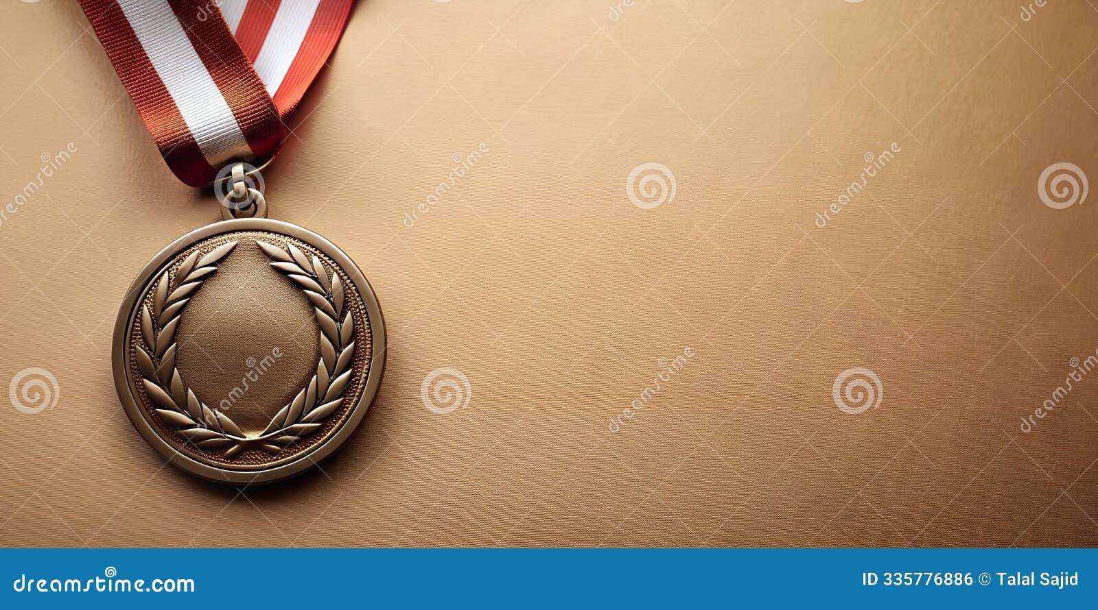 Light Brown Background with a Bronze Medal Stock Photo - Image of sport ...