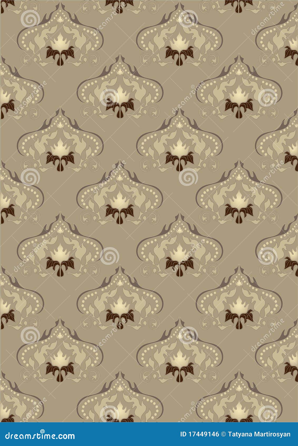 Light Brown Background with Oriental Ornaments.Bac Stock Vector ...