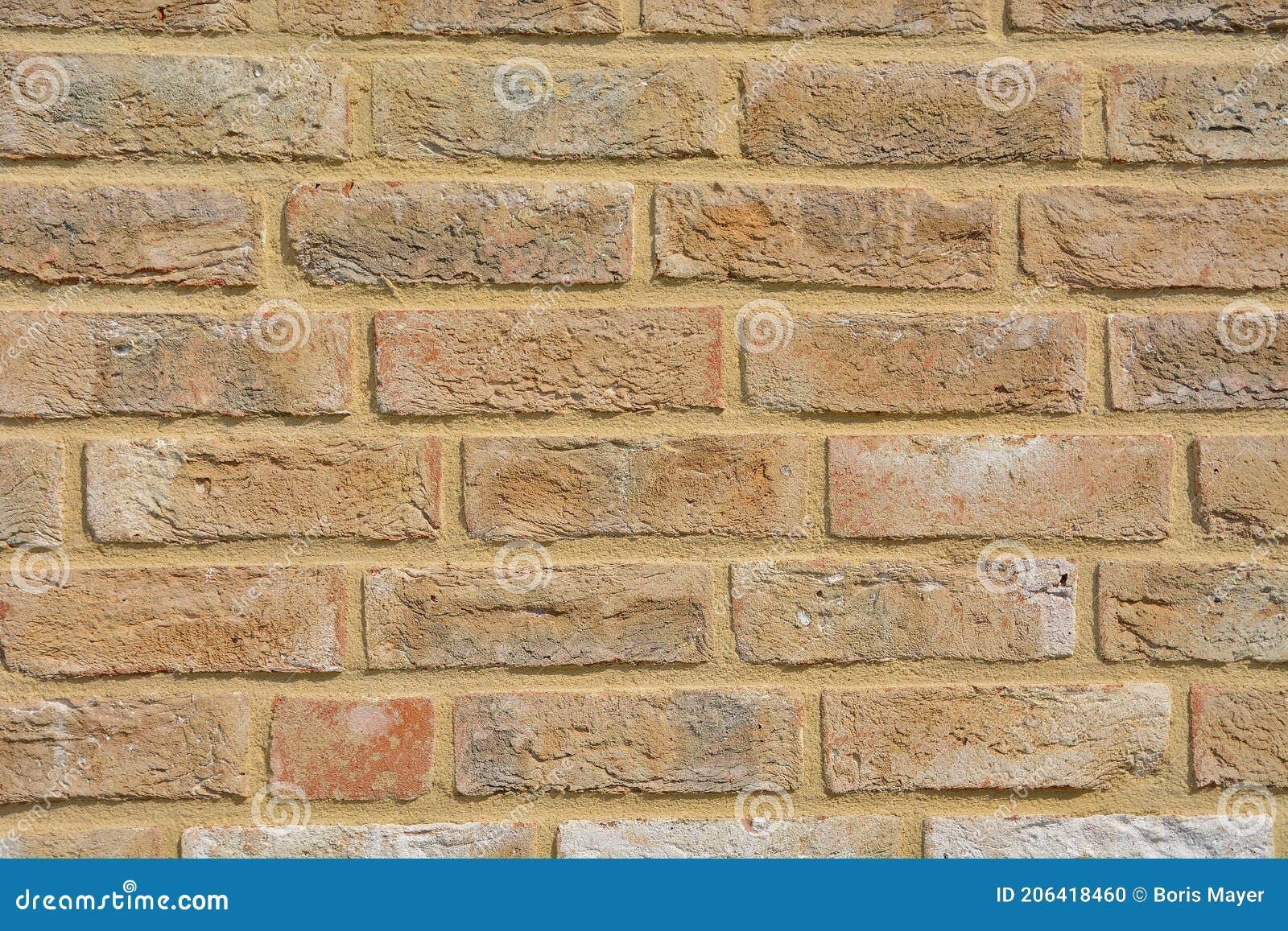 Light, Brown Coloured Brick Wall Texture Grunge Background Stock Photo ...