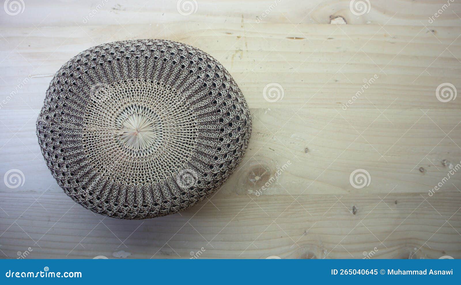 The Light Brown Islamic Cap with a Black Combination with a Knitted ...