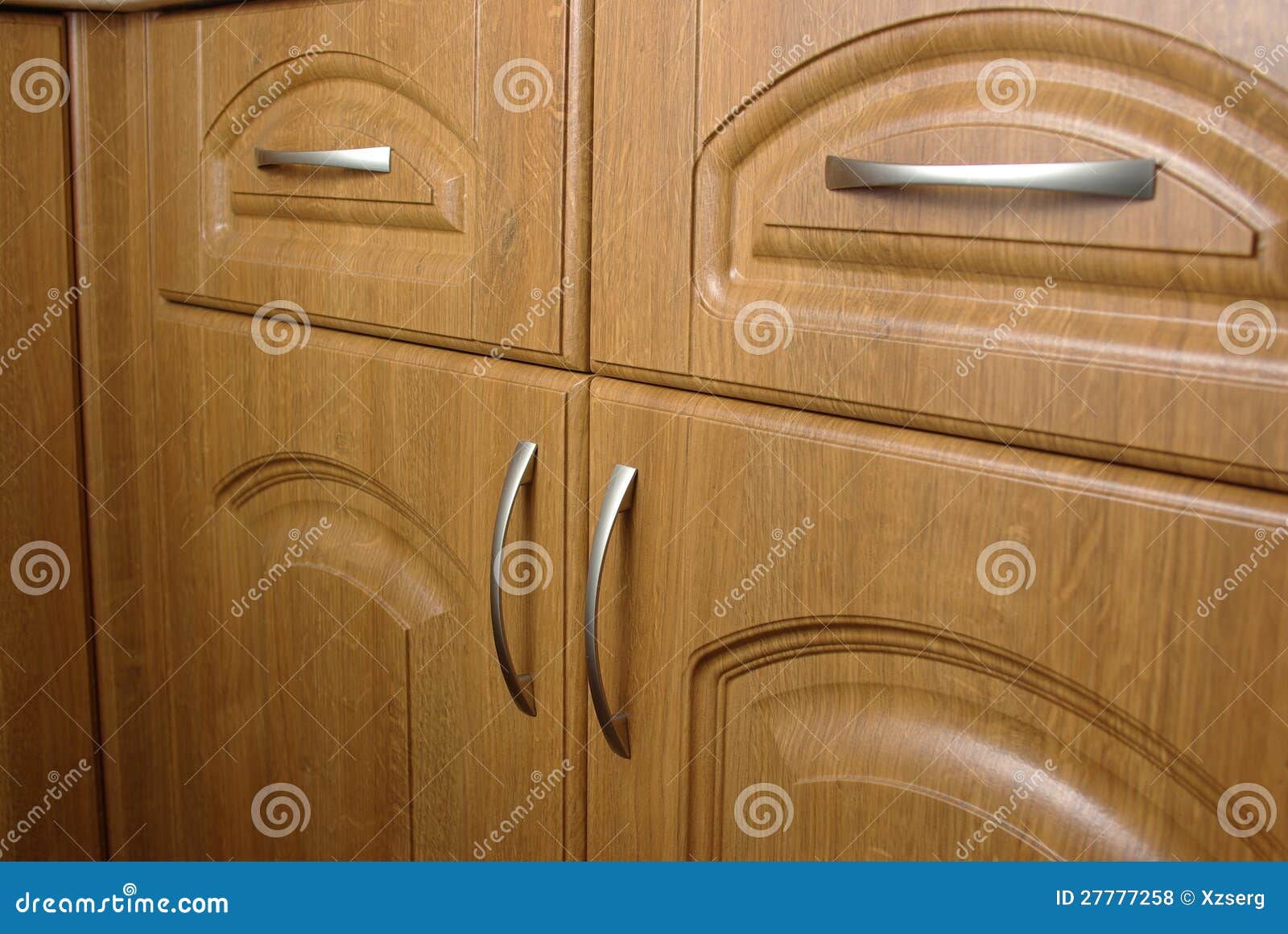 Light brown kitchen set stock photo. Image of drawer - 27777258