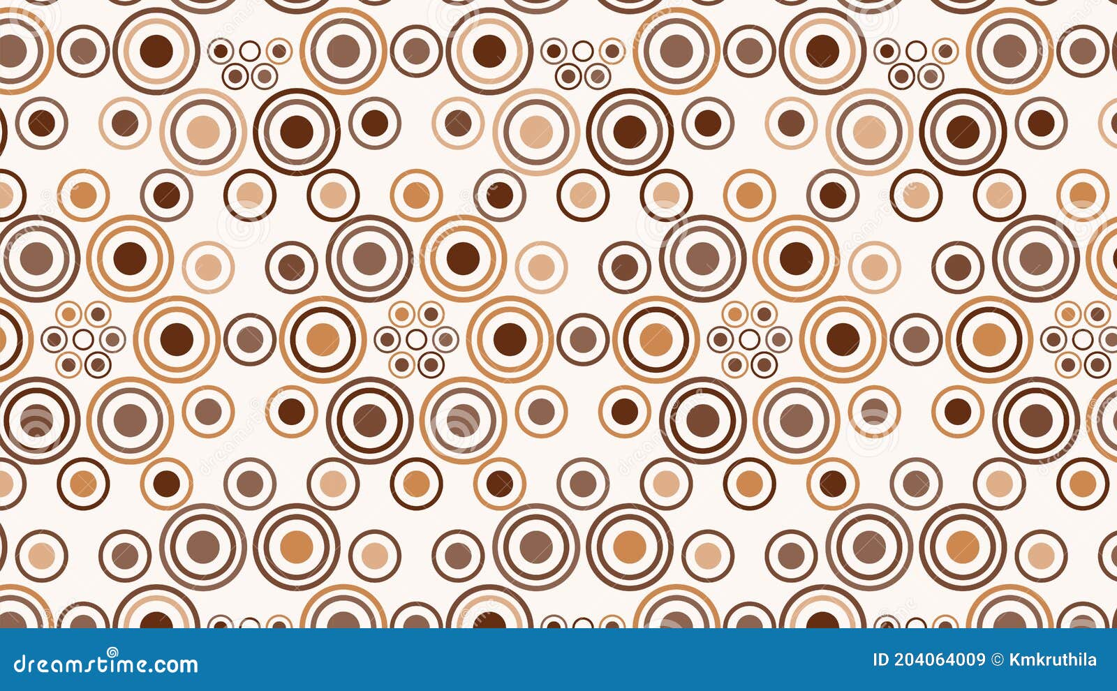 Light Brown Seamless Circle Pattern Background Vector Illustration ...