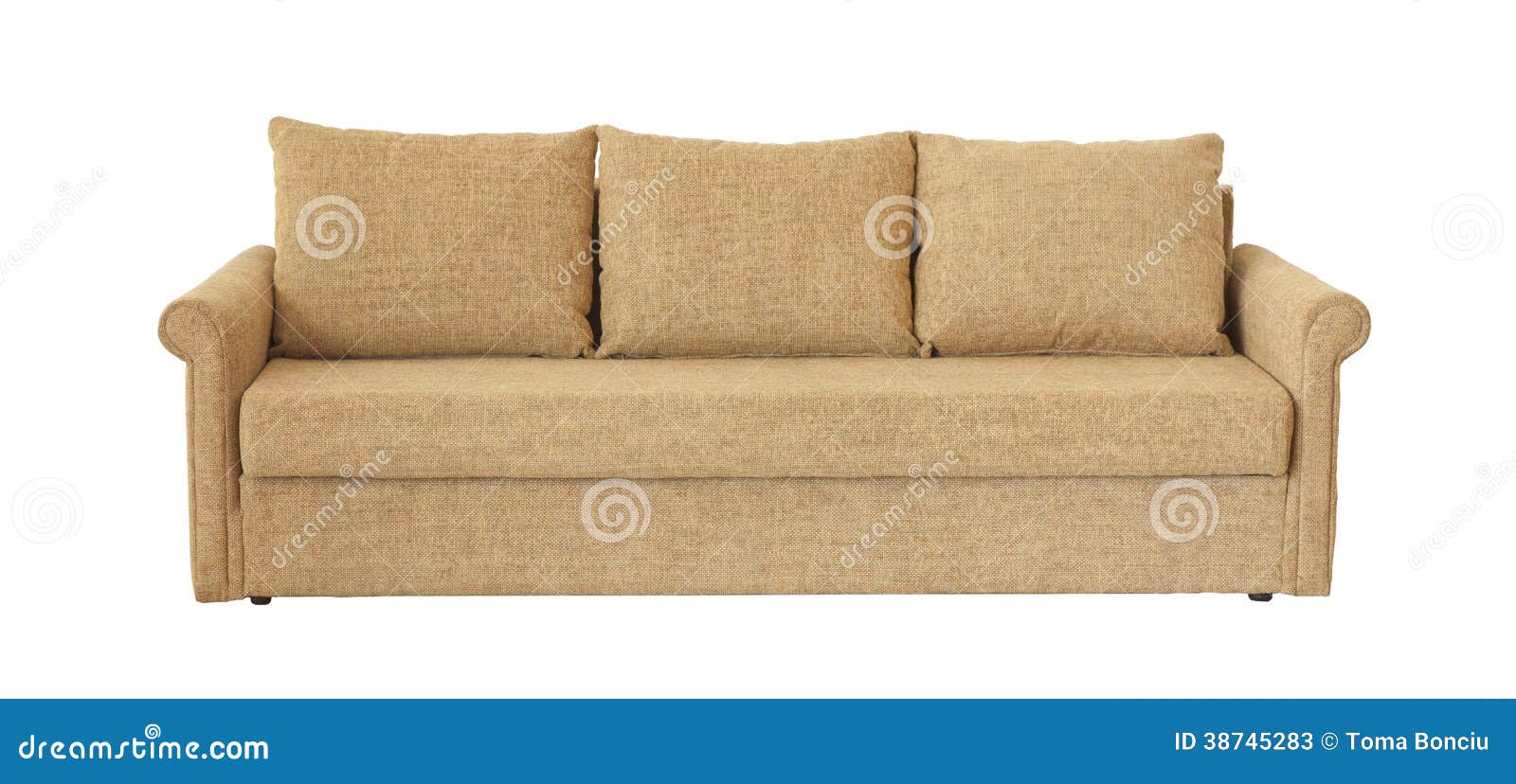 Light Brown Sofa Isolated on White Stock Image - Image of sofa, texture ...