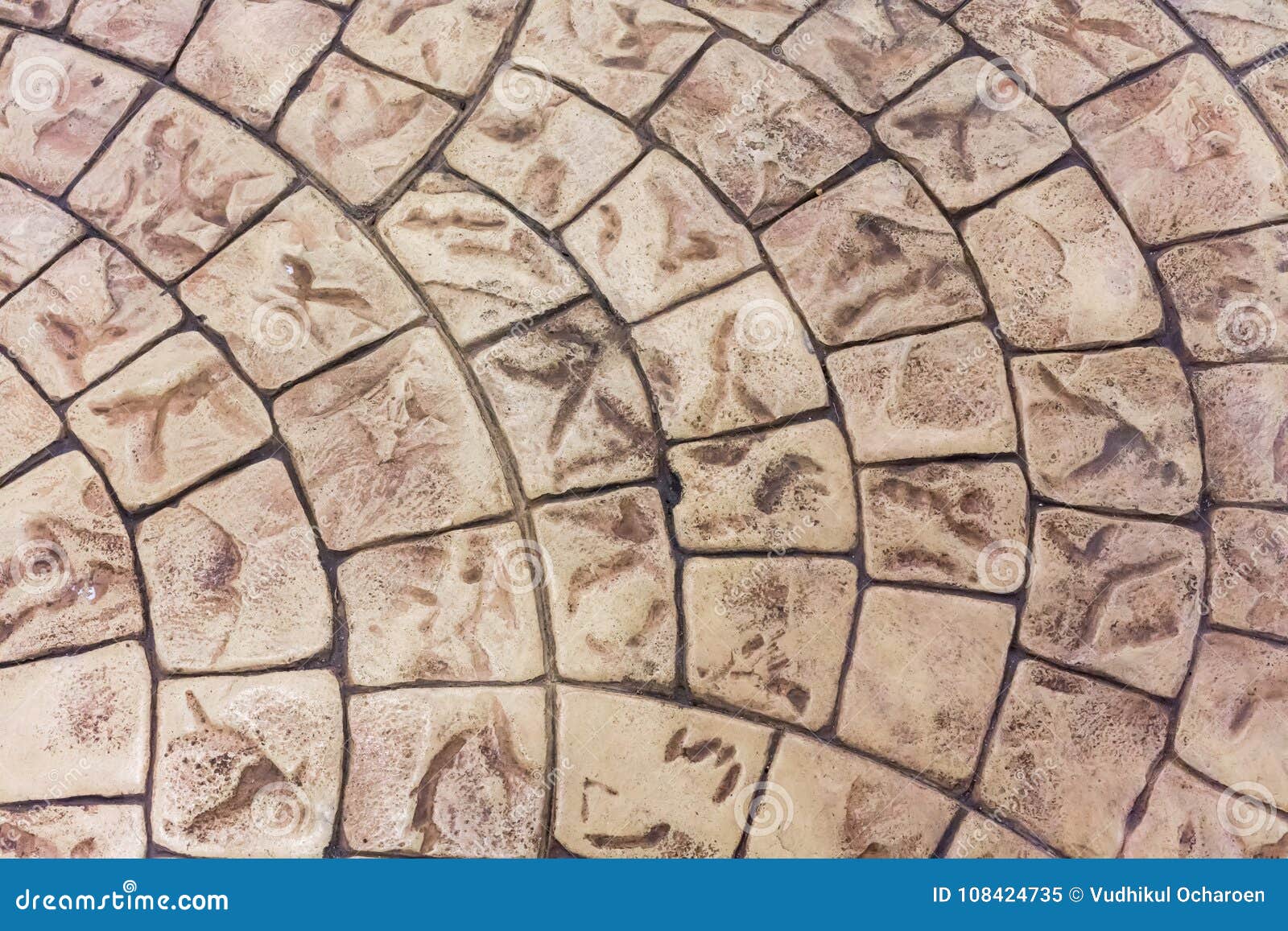 Light Brown Stone Pavement Seamless Pattern. Stock Image - Image of ...