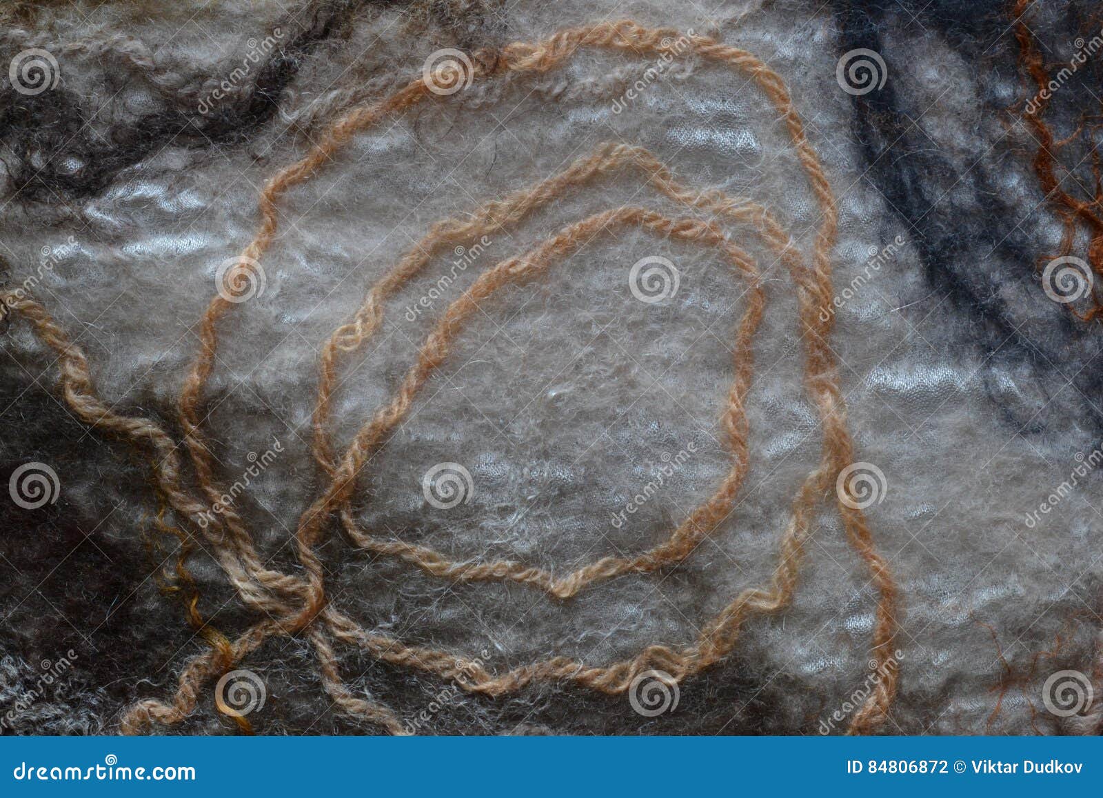 Light Brown Strand of Wool is Associated with White Fur Stock Photo ...