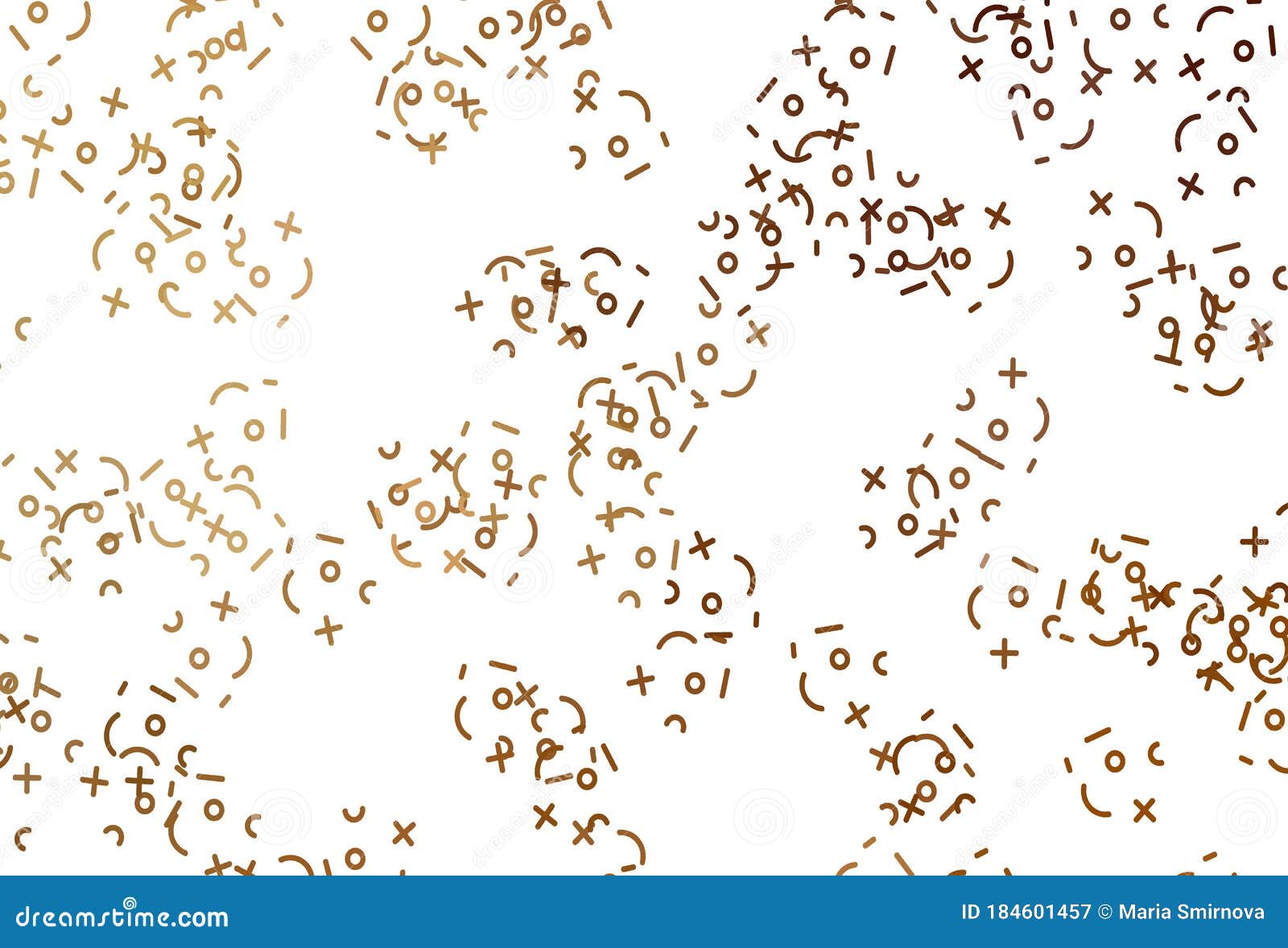 Light Brown Vector Background with Math Elements. Stock Vector ...