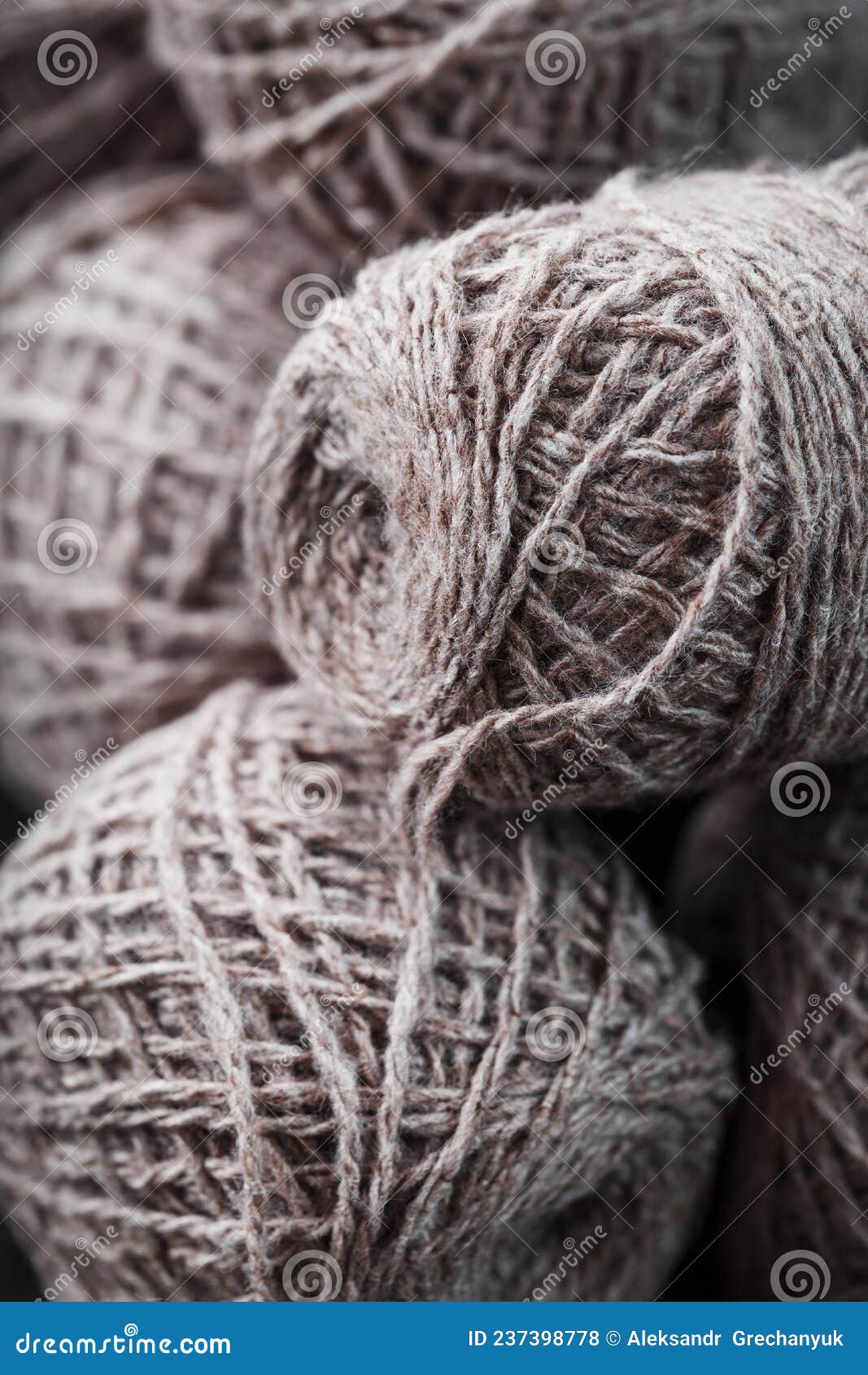 Light Brown Yarn Made of Natural Sheep Wool. Stock Photo - Image of ...