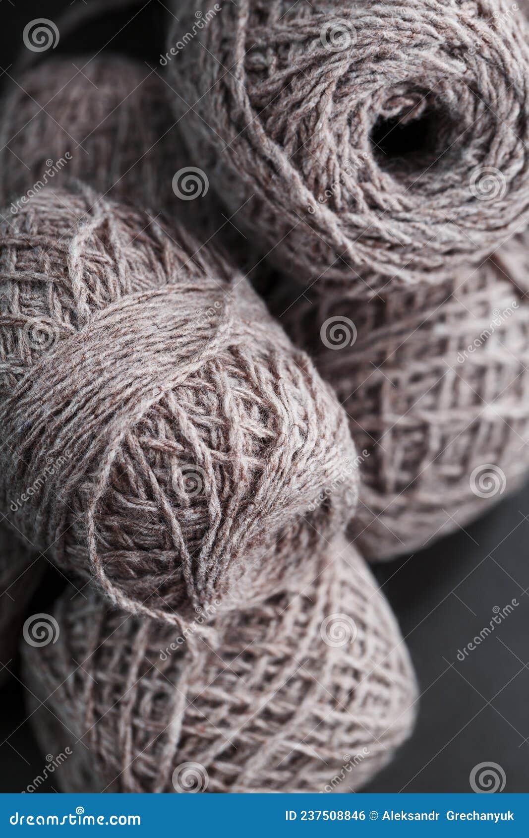 Light Brown Yarn Made of Natural Sheep Wool. Stock Photo - Image of ...